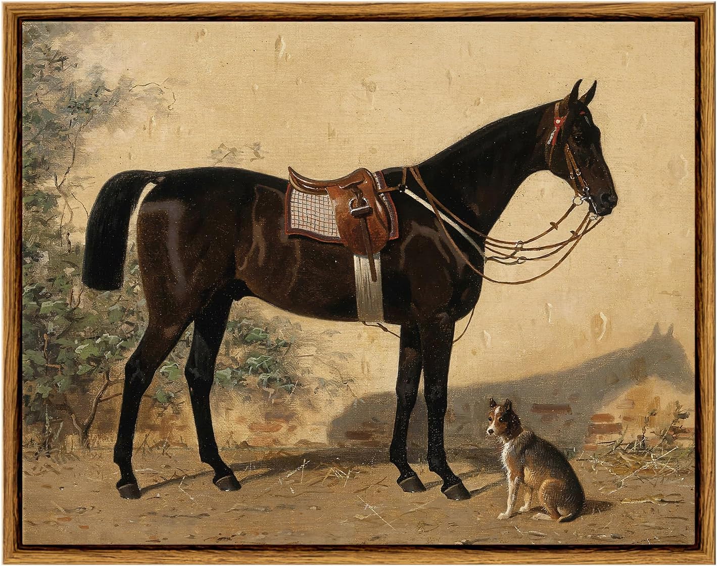 ARPEOTCY Framed Canvas Horse Wall Art, Vintage Classic Art Prints for ...