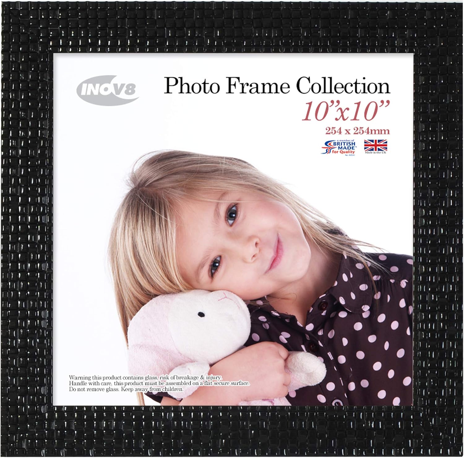 Amazon.com: Inov8 Framing Photo Frame Mosaic Black 4PK, 10x10 inches ...