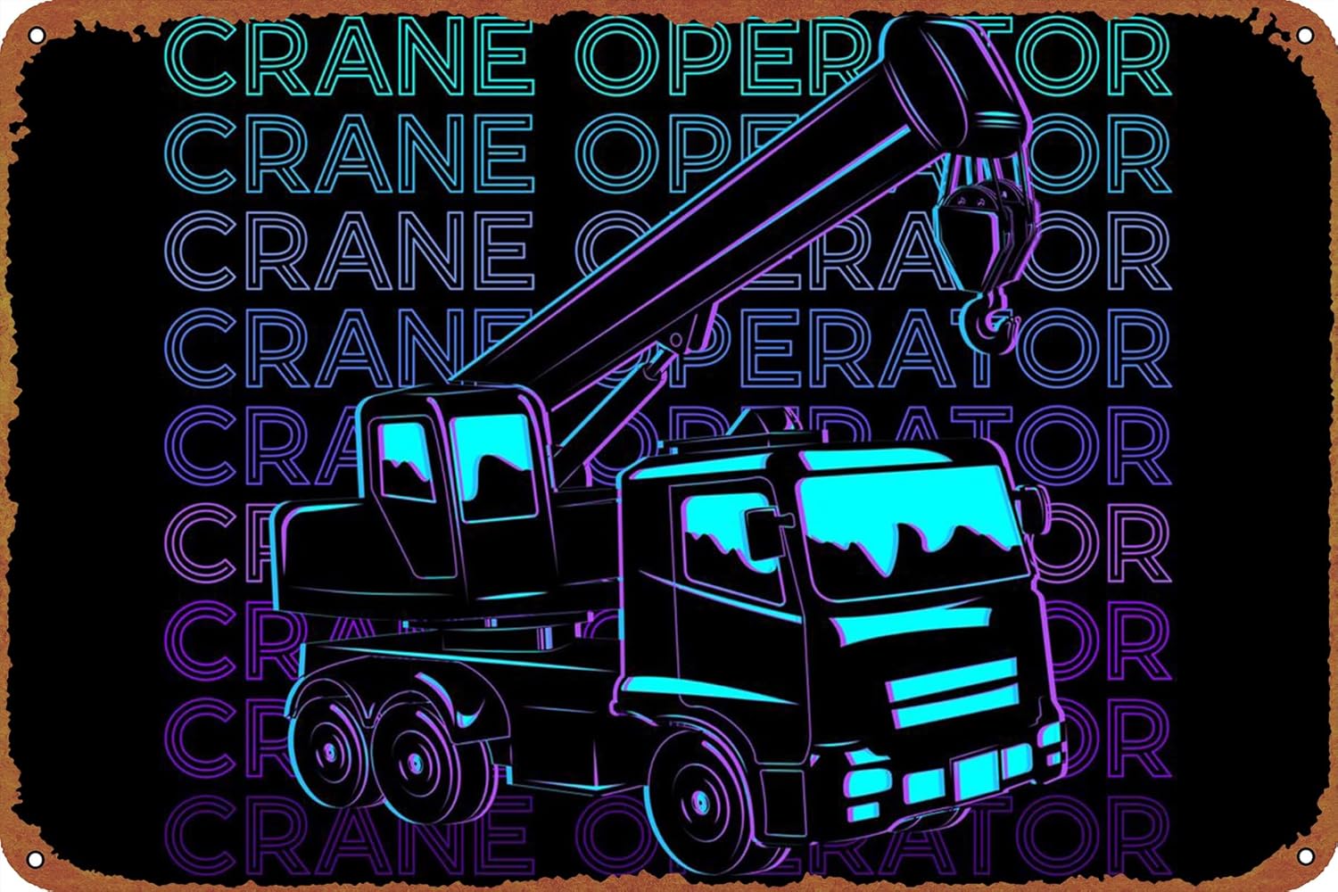 Amazon.com : Crane Operator Retro Posters Tin Signs Retro Metal Movie ...