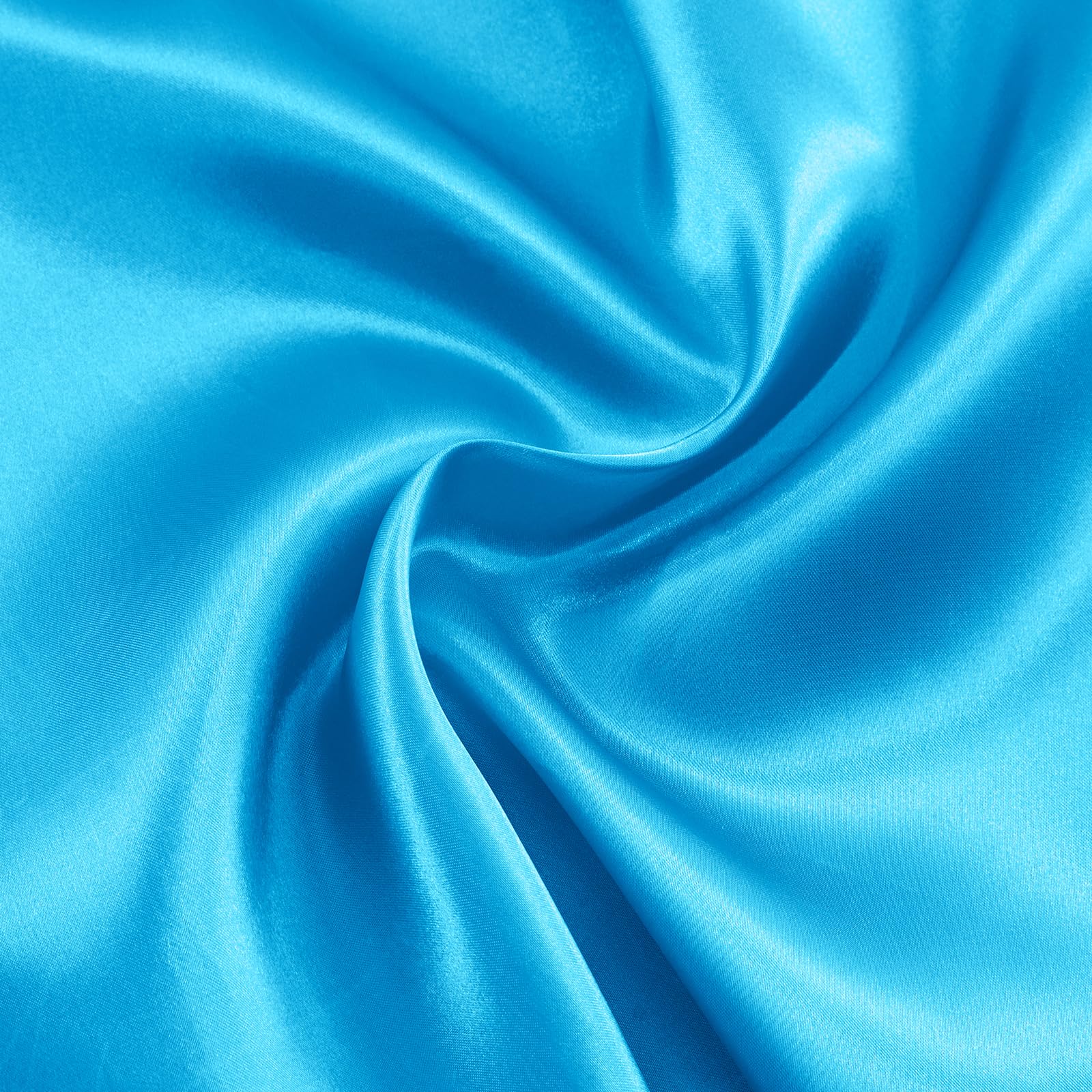 Amazon.com: RUDONG M Aqua Blue Satin Fabric by The Yard, 1 Yard x 60 ...