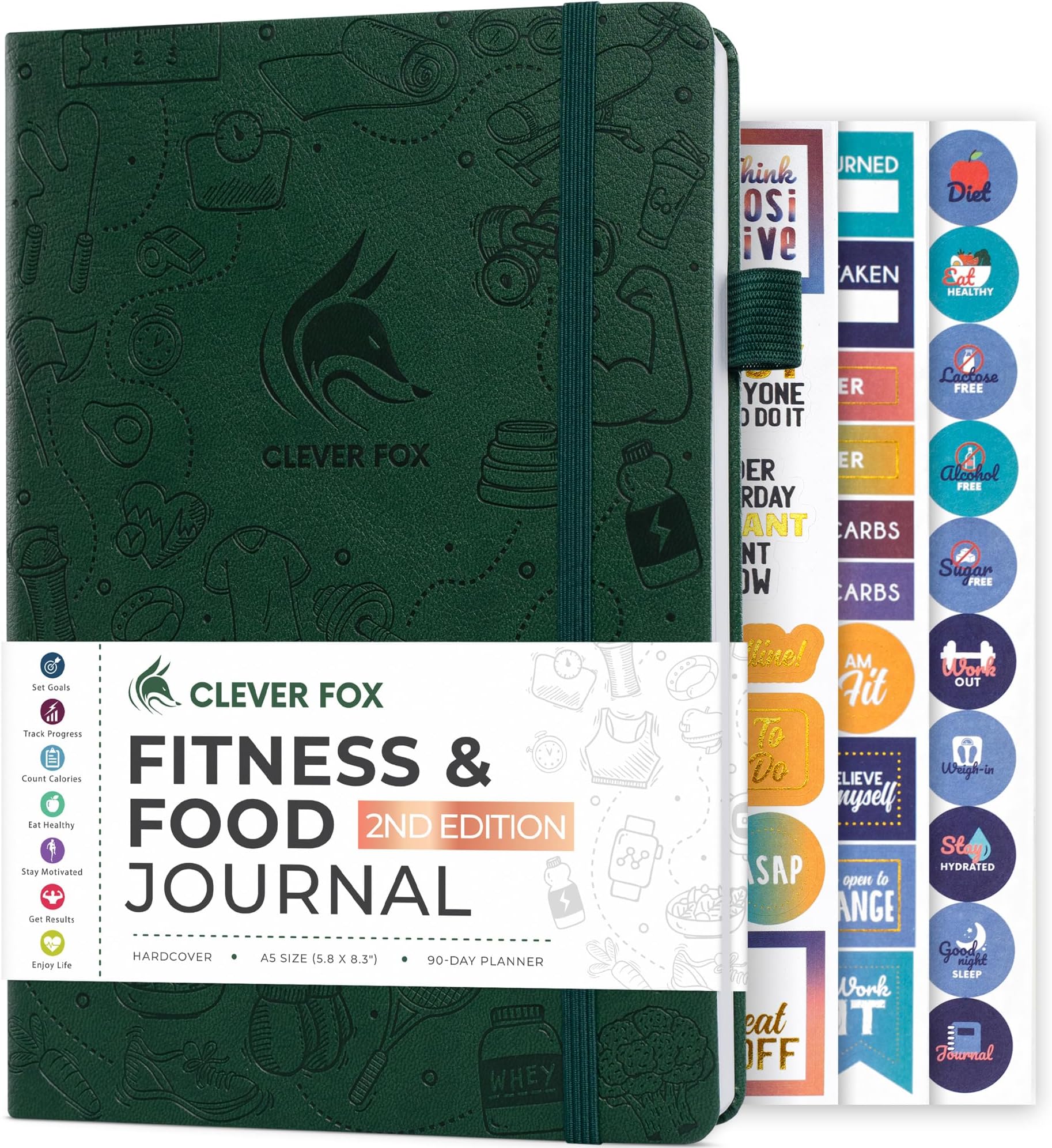 Amazon.com : Clever Fox Fitness & Food Journal – Nutrition & Workout ...