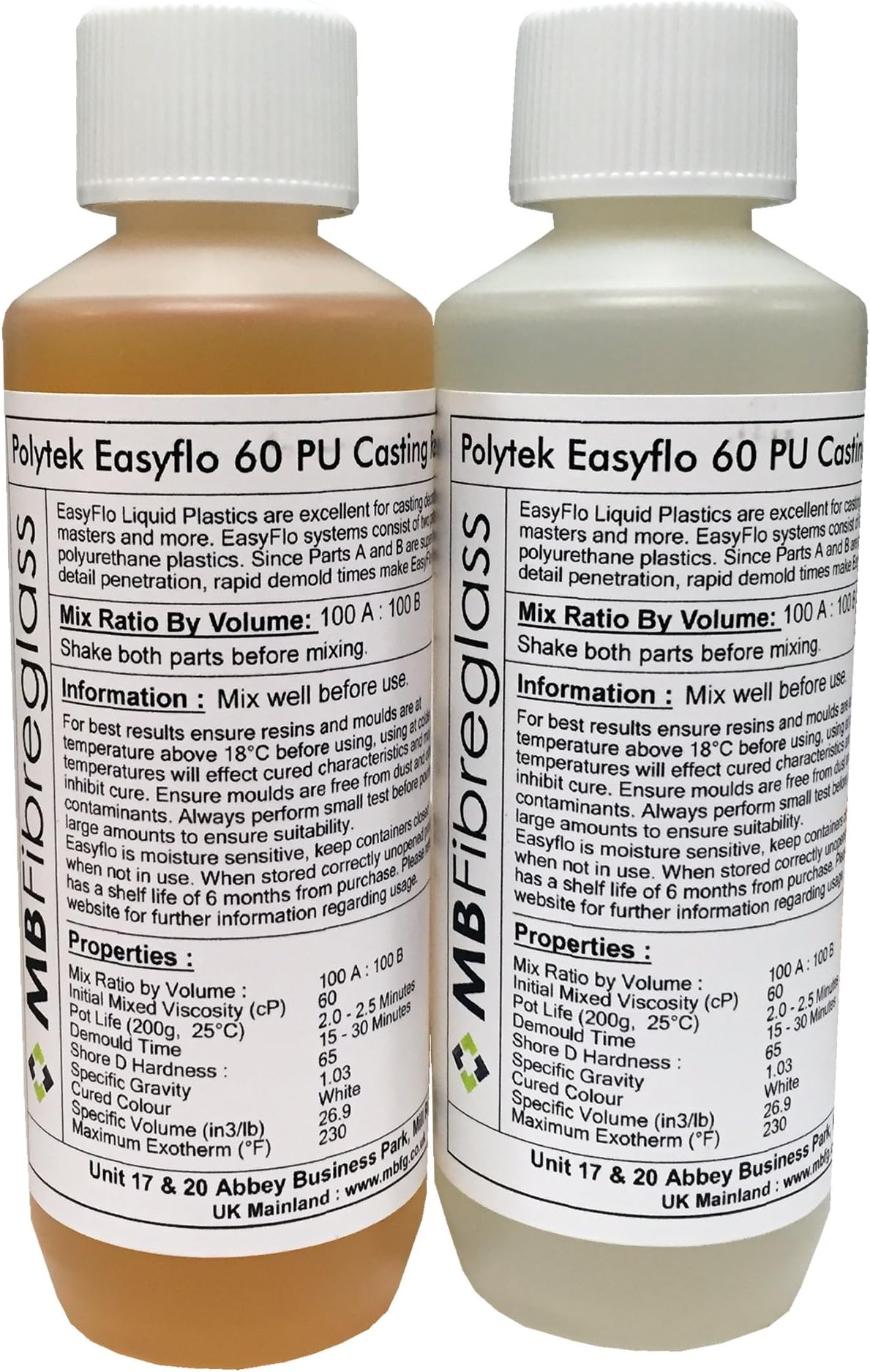 Polycraft EasyFlo 60 Polyurethane Liquid Plastic Casting Resin 500ml ...