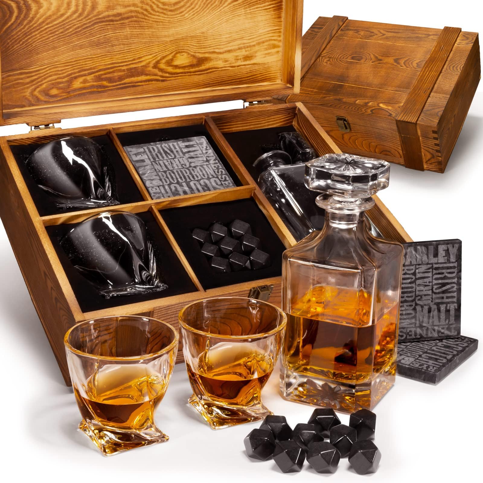 Amazon.com | Whiskey Decanter Gift Set by Royal Reserve | Artisan ...