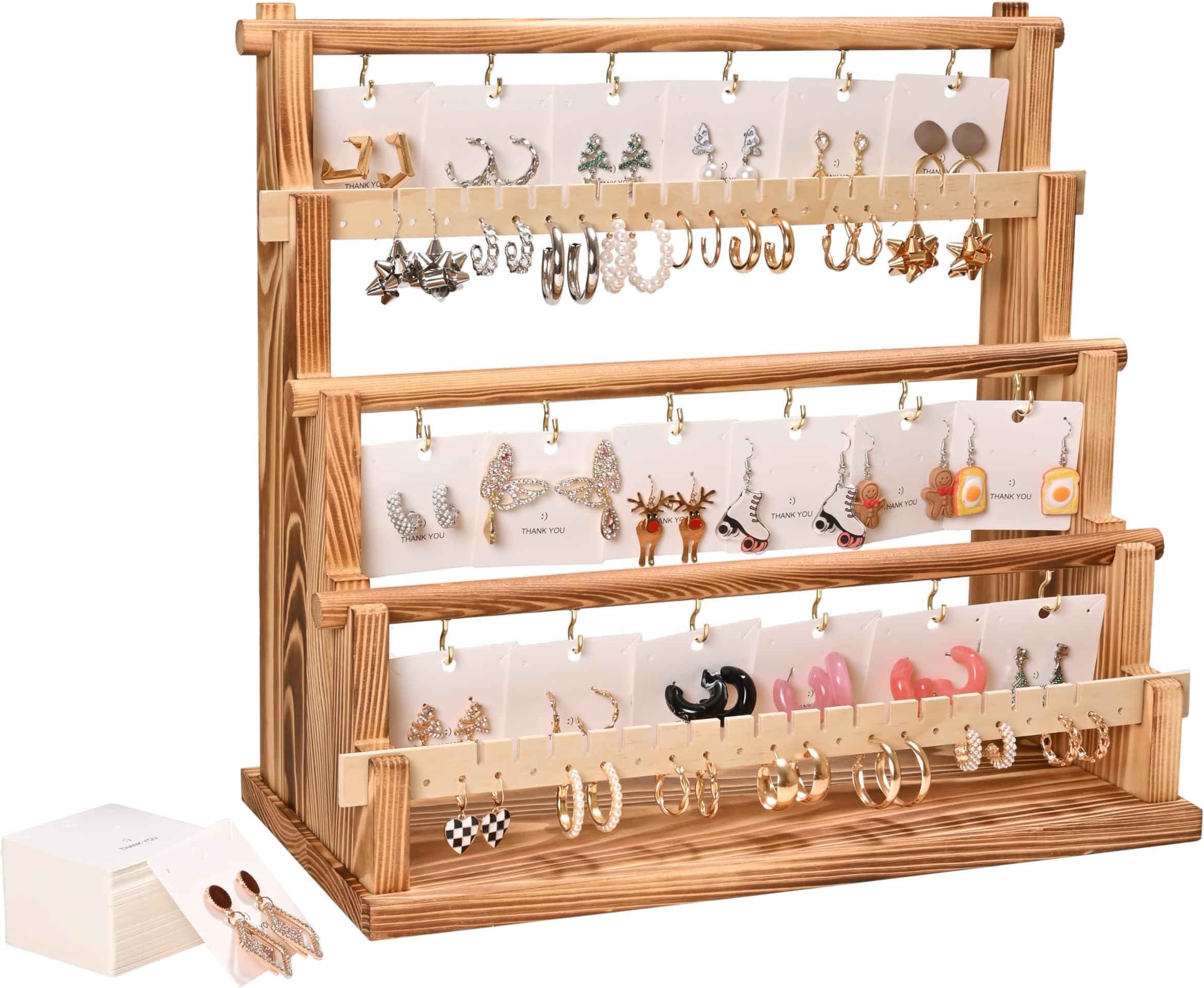 Amazon.com: humberboat Earring Display Stands for Selling, Wooden ...