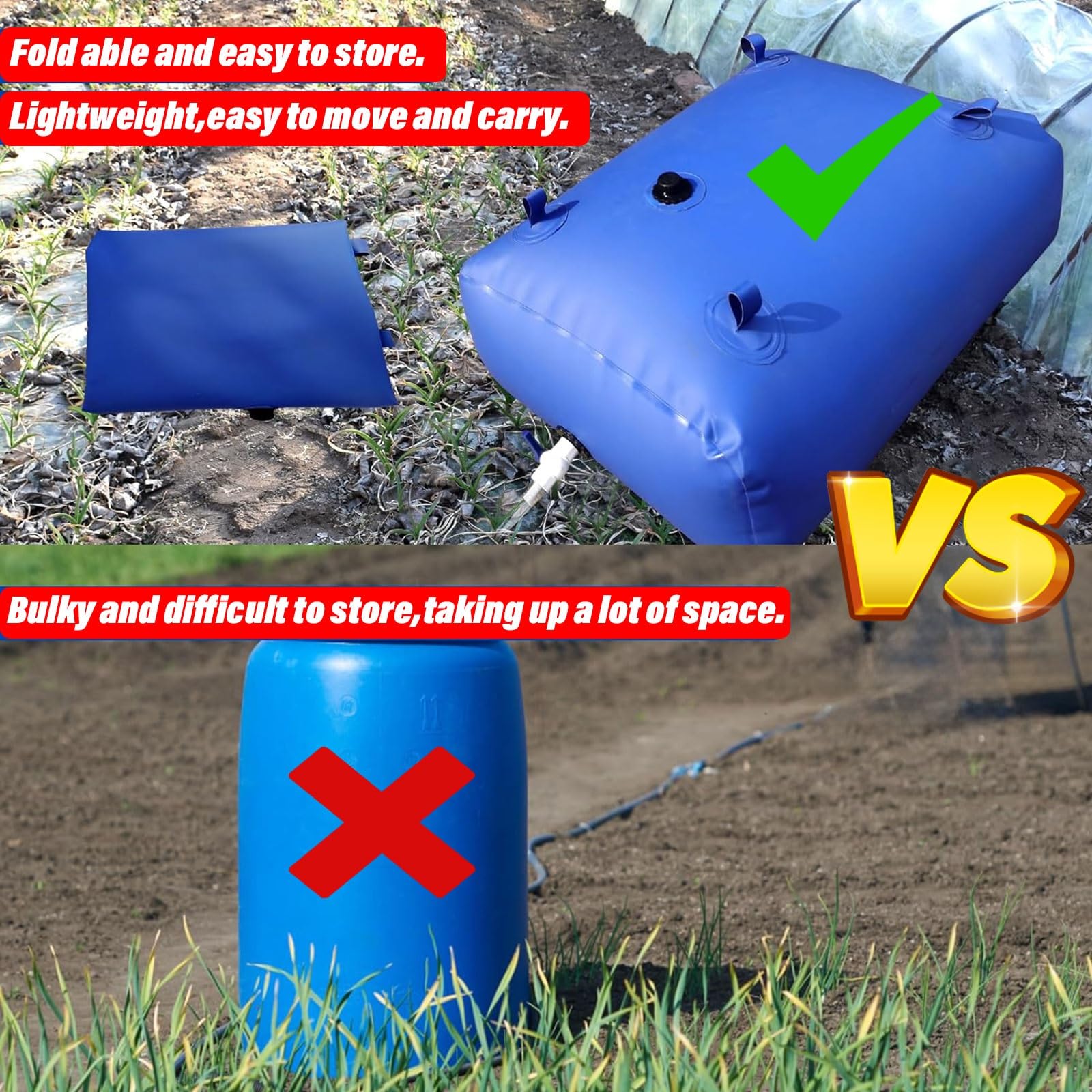 RV Water Bladder 1000L Collapsible Water Bladder Tank - Portable Water ...