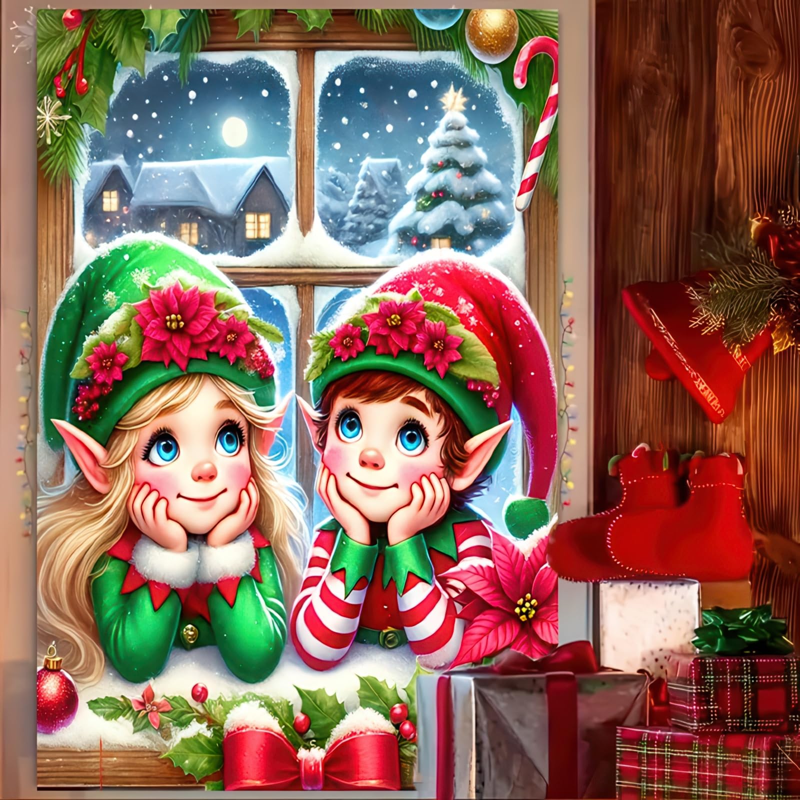 Amazon.com : BlissYard Merry Christmas Window Decoration Door Cover ...