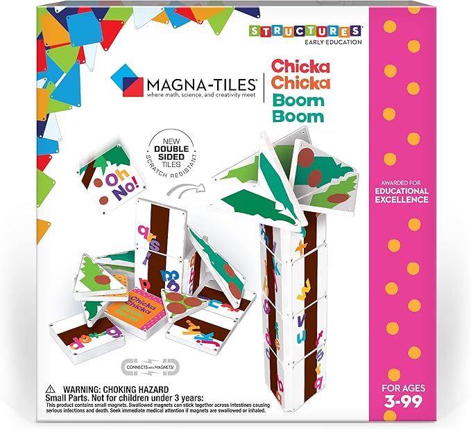 Amazon.com: CreateOn Chicka Chicka Boom Boom Magna-Tiles® Structures ...