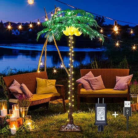 Amazon.com: 5-Ft. Kringle Traditions 10-Function LED Lighted Palm Tree ...