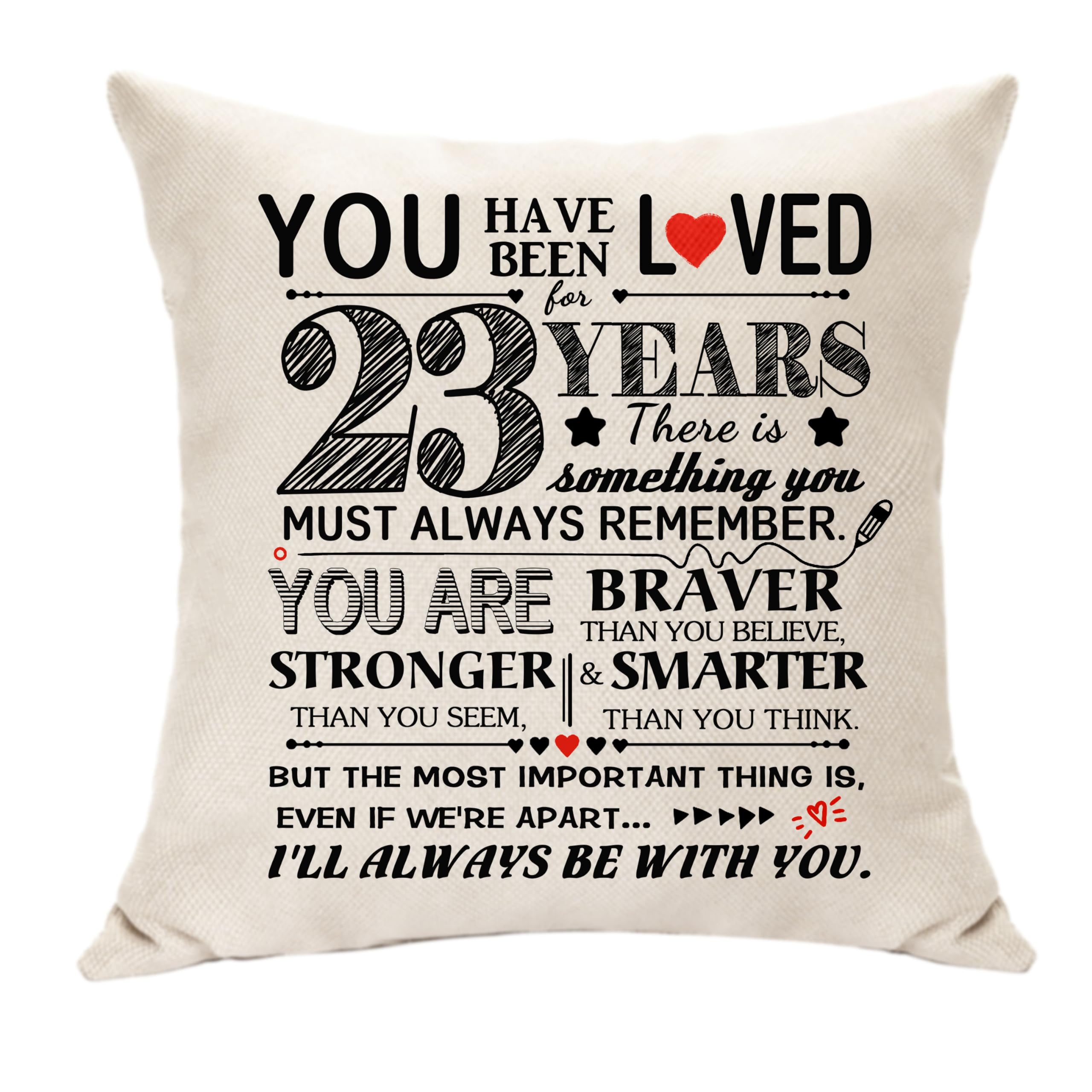 23 Years Old Girl Birthday Gifts Cushion Cover You Have Been Loved For ...