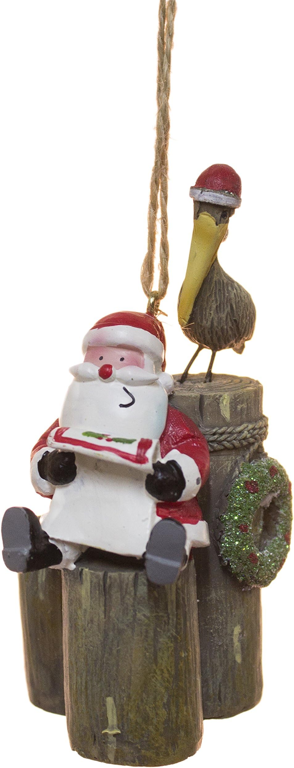 Amazon.com: Tiki Ocean Beach Santa Lifeguard Plastic Christmas Ornament ...