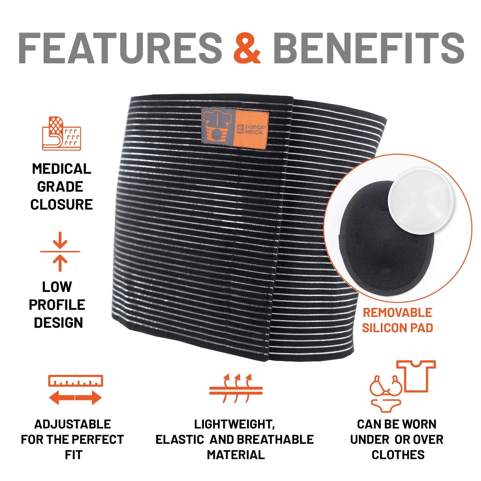 Snapklik.com : Everyday Medical Plus Size Umbilical Hernia Support Belt ...