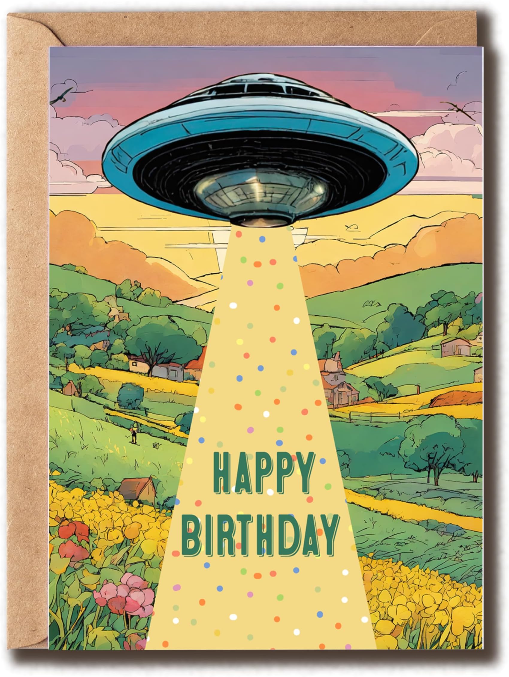 Amazon.com : Hallmark Birthday Card for Kids with Light and Sound (Aliens, Here for the Cake ...