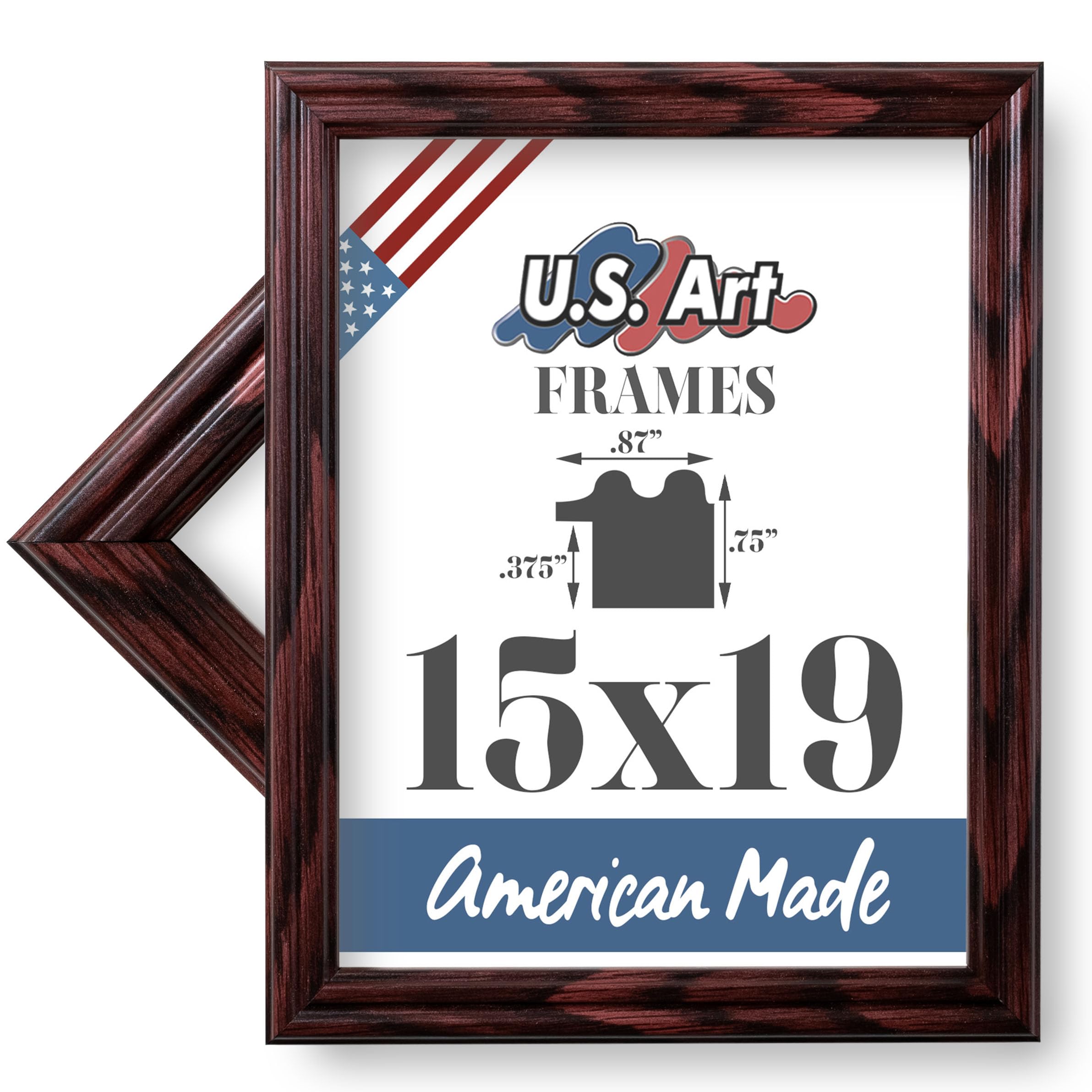 Amazon.com - US Art 15x19 Cherry .75 in Wooden Photo Picture Poster ...