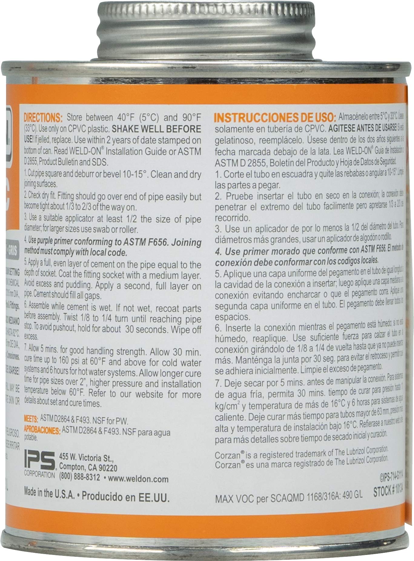 Snapklik.com : Weld-On 10134 714 CPVC Heavy-Bodied High Strength ...