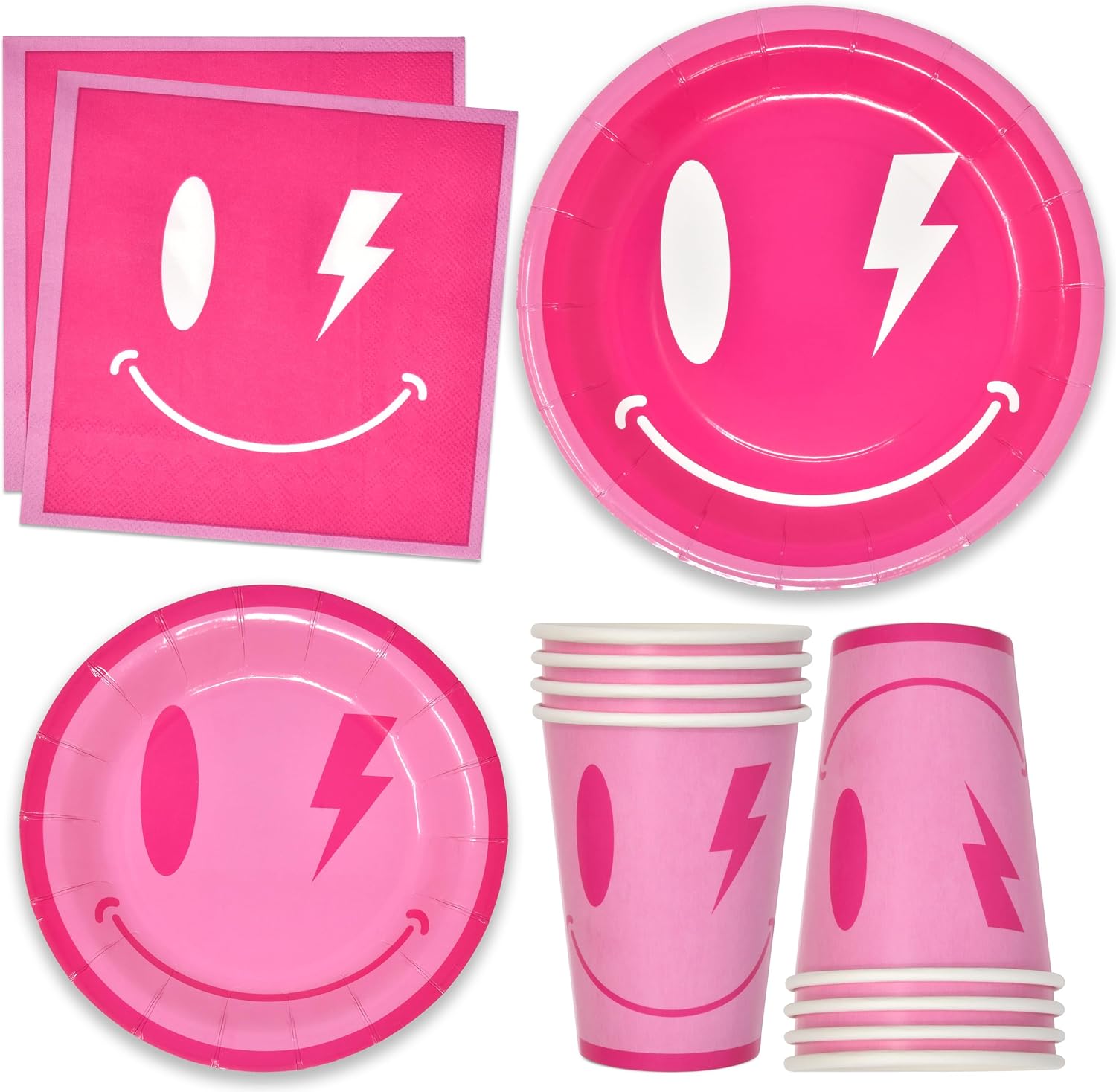 Amazon.com: Gift Boutique 96 Pieces Preppy Birthday Party Supplies Set ...