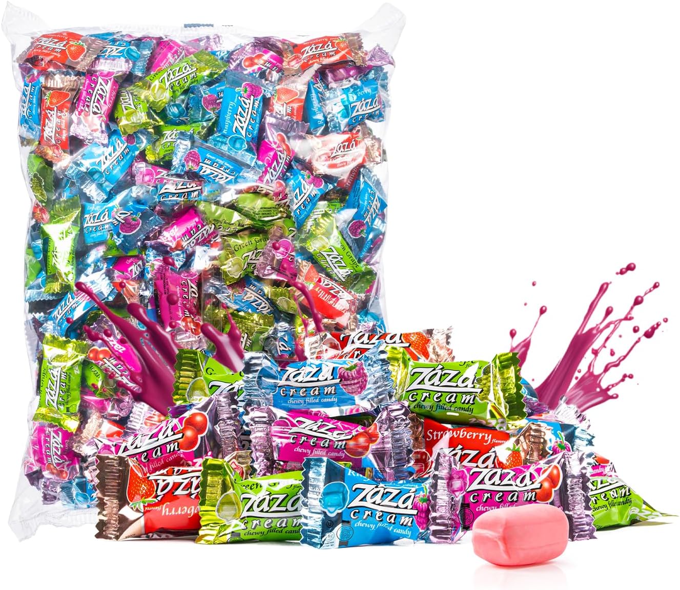 Amazon.com : Zaza Cream Chewy Candy - Assorted Variety Pack - Bulk ...