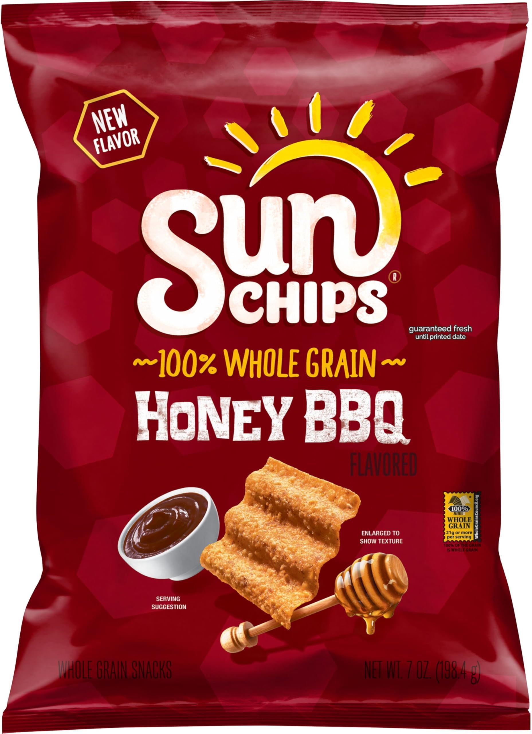 Amazon.com: SunChips Honey BBQ Whole Grain Snacks, 7 Oz