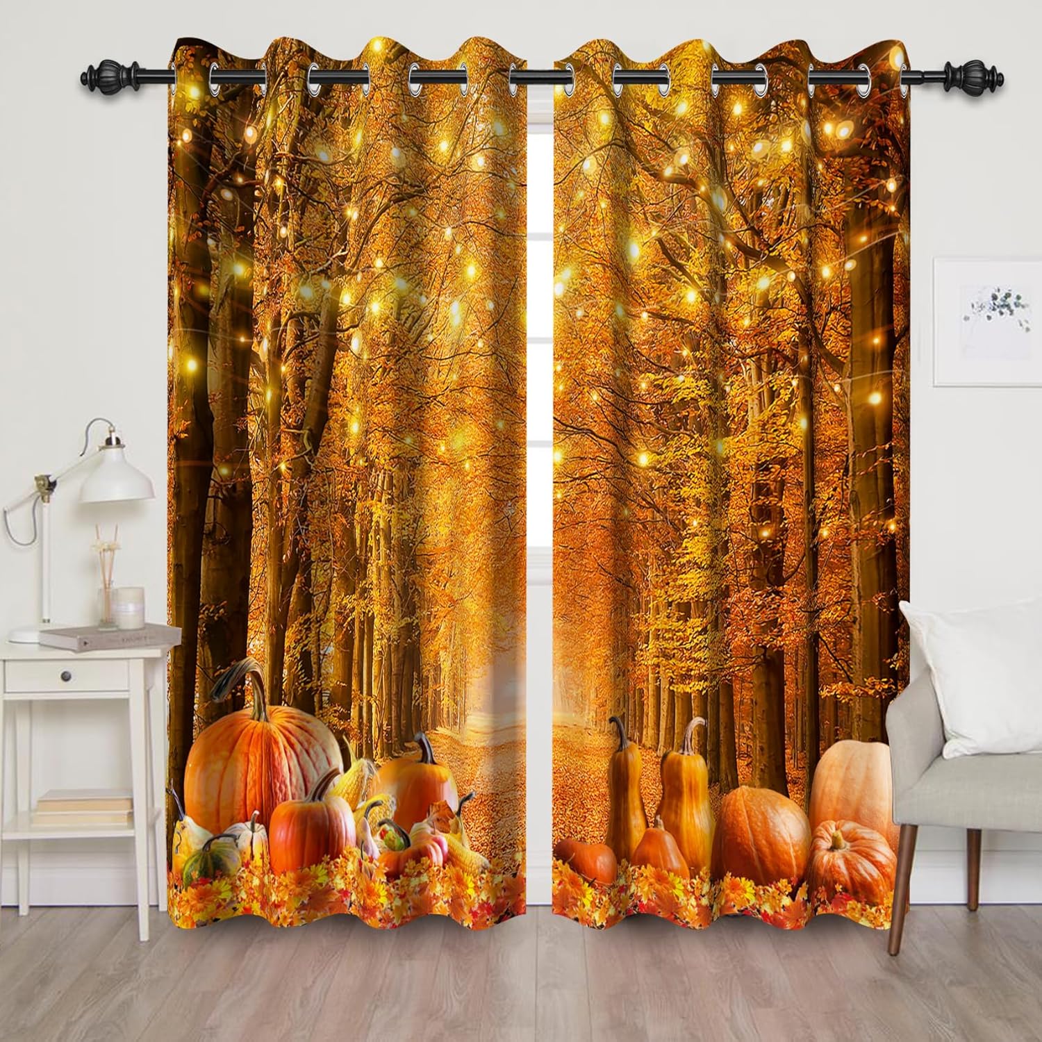 Amazon.com: Baocicco Fall Scenery Curtains for Bedroom Living Room ...