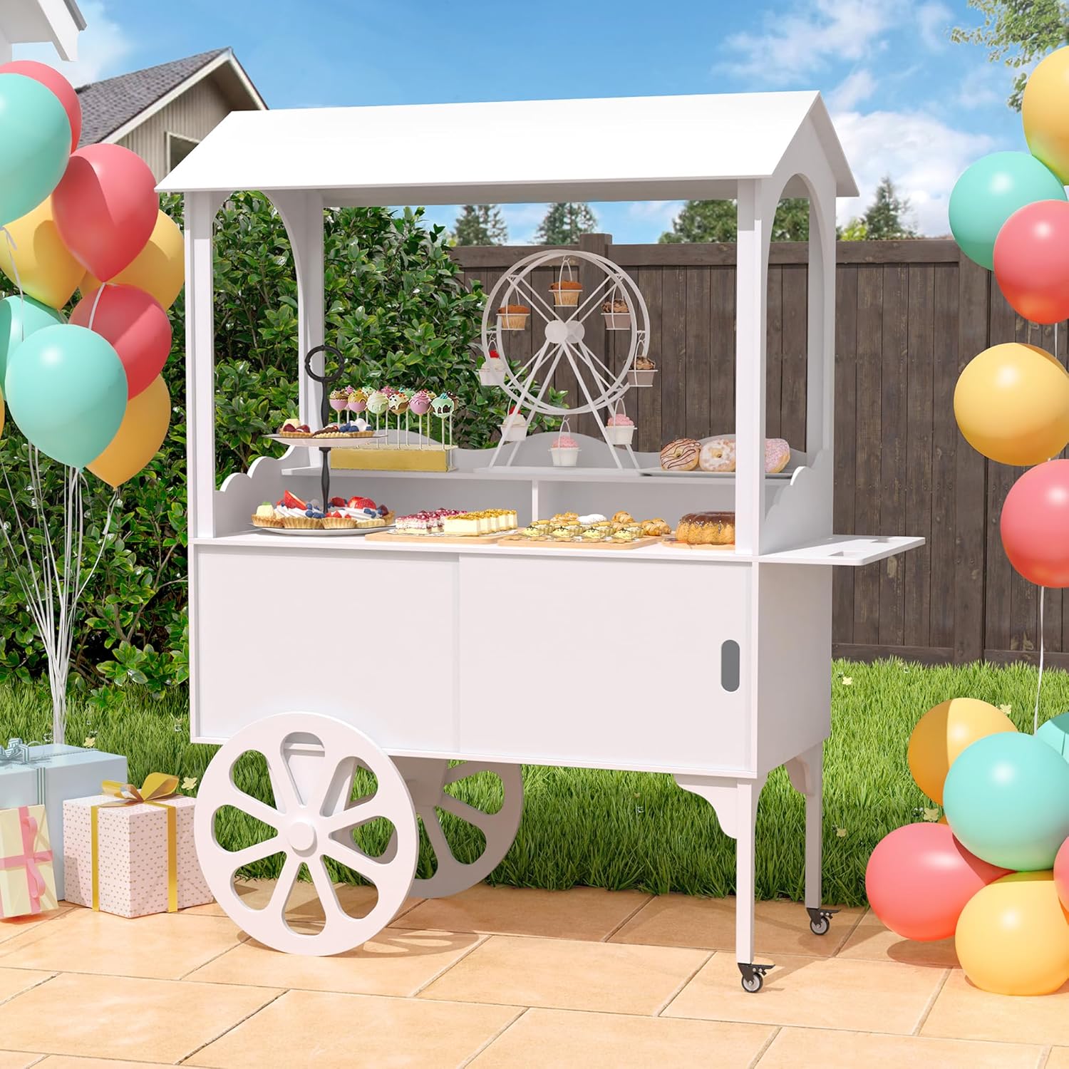 Amazon.com | GDLF Candy Cart for Party - Cake Stand - Dessert Cart with ...
