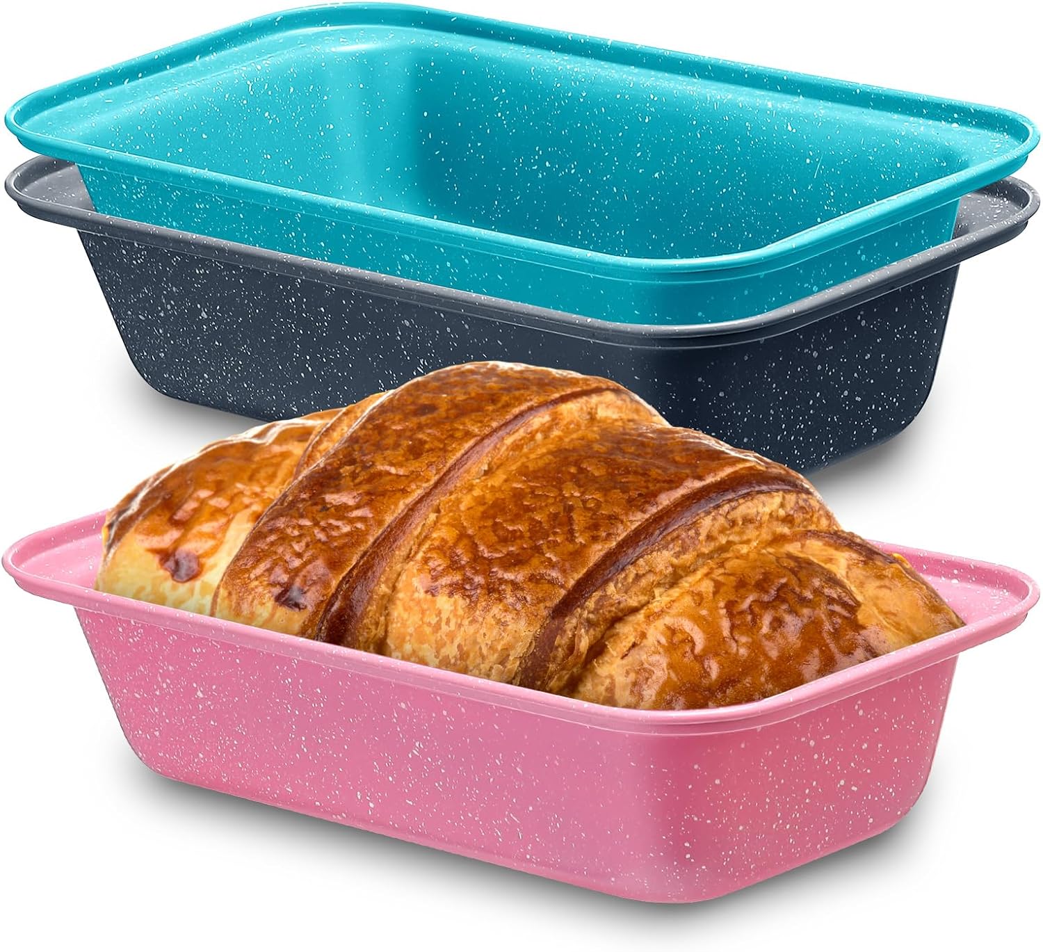 Amazon.com: Baderke 3 Pcs Stainless Steel Loaf Pans for Baking 10 x 5 ...