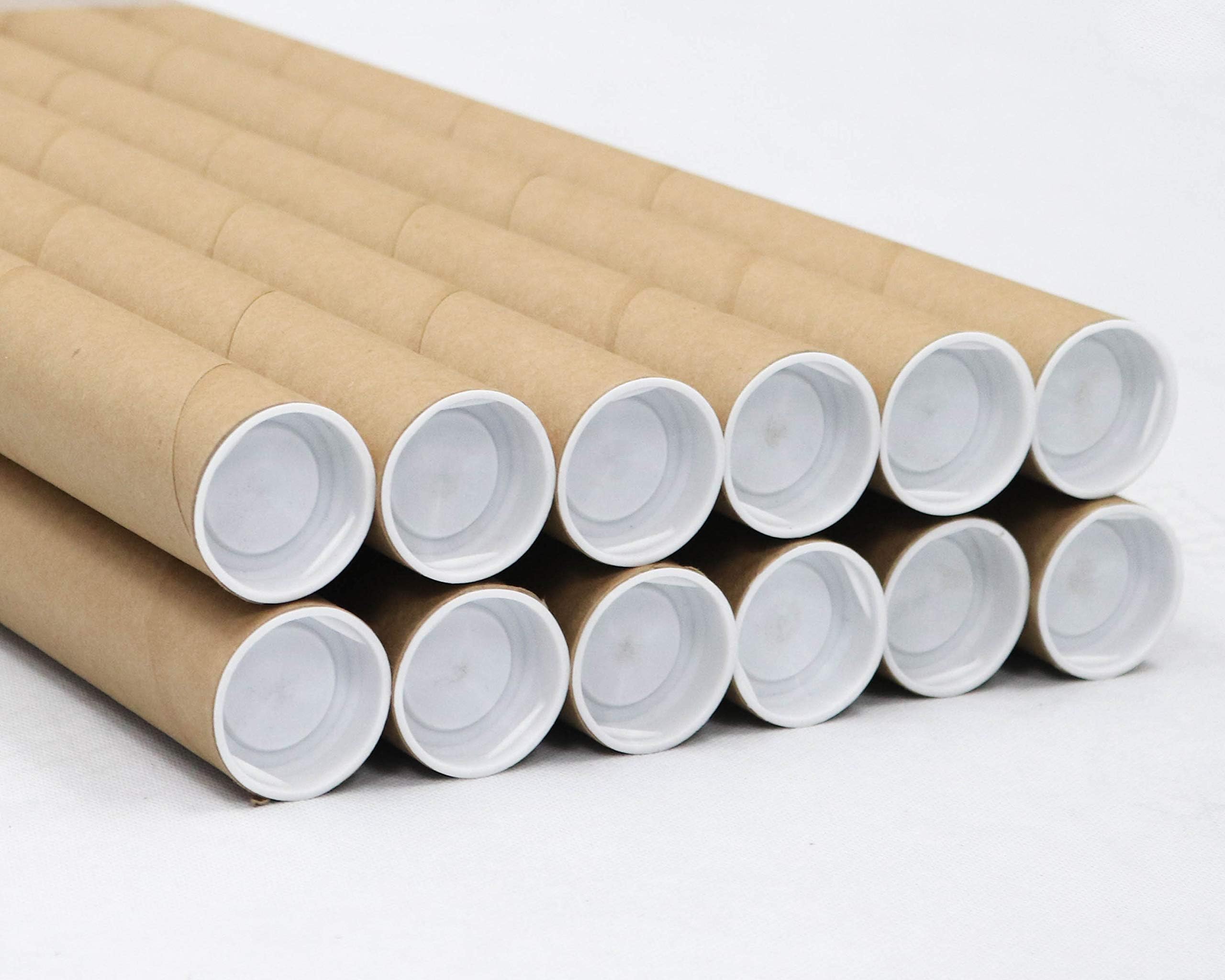 Amazon.com : FVIEXE 20Pack Mailing Tubes, 2 Inch x 12 Inch Cardboard ...