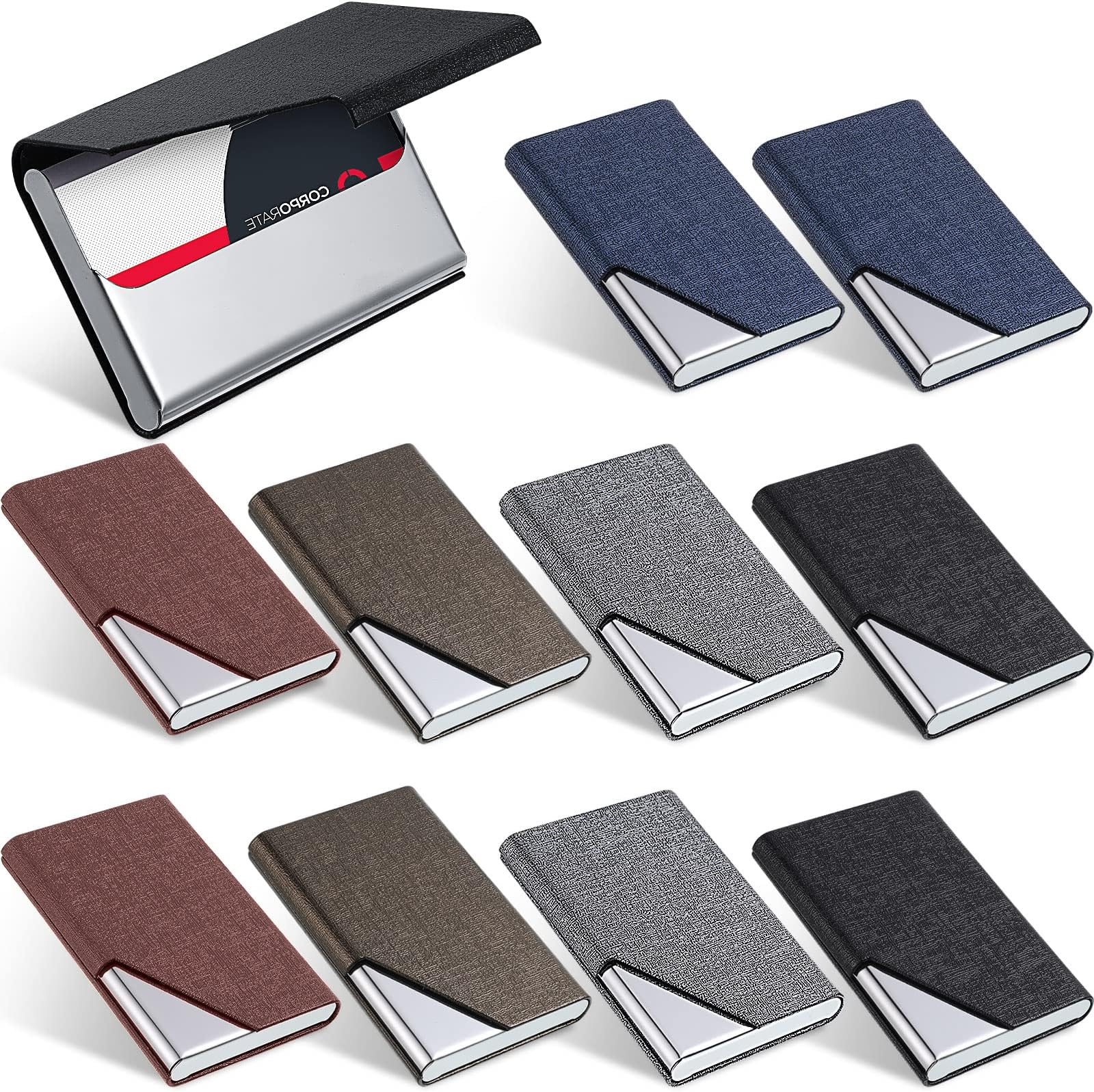 Amazon.com : Yexiya 10 Pcs Business Card Holder Case Bulk Professional ...
