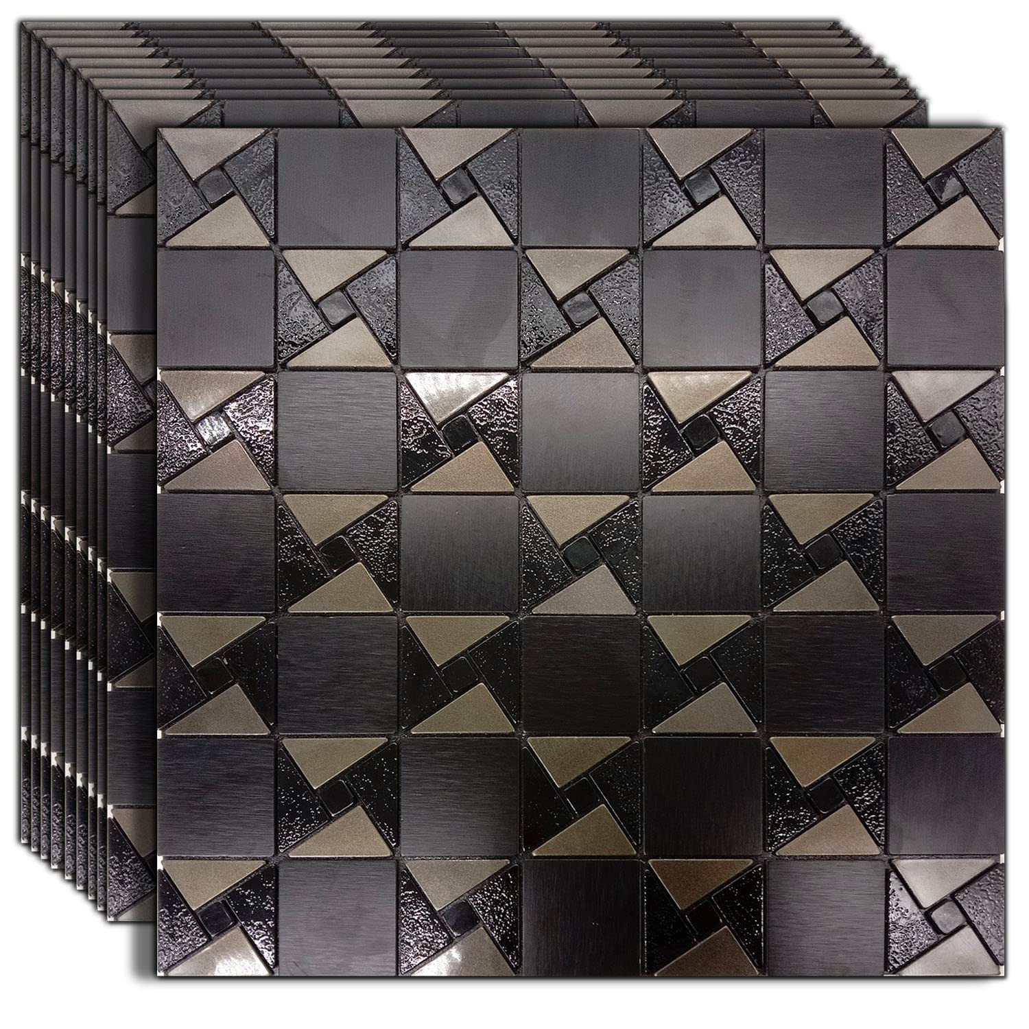 WEIMEISC 10 Sheets Small Triangle Peel and Stick Backsplash Tile for ...