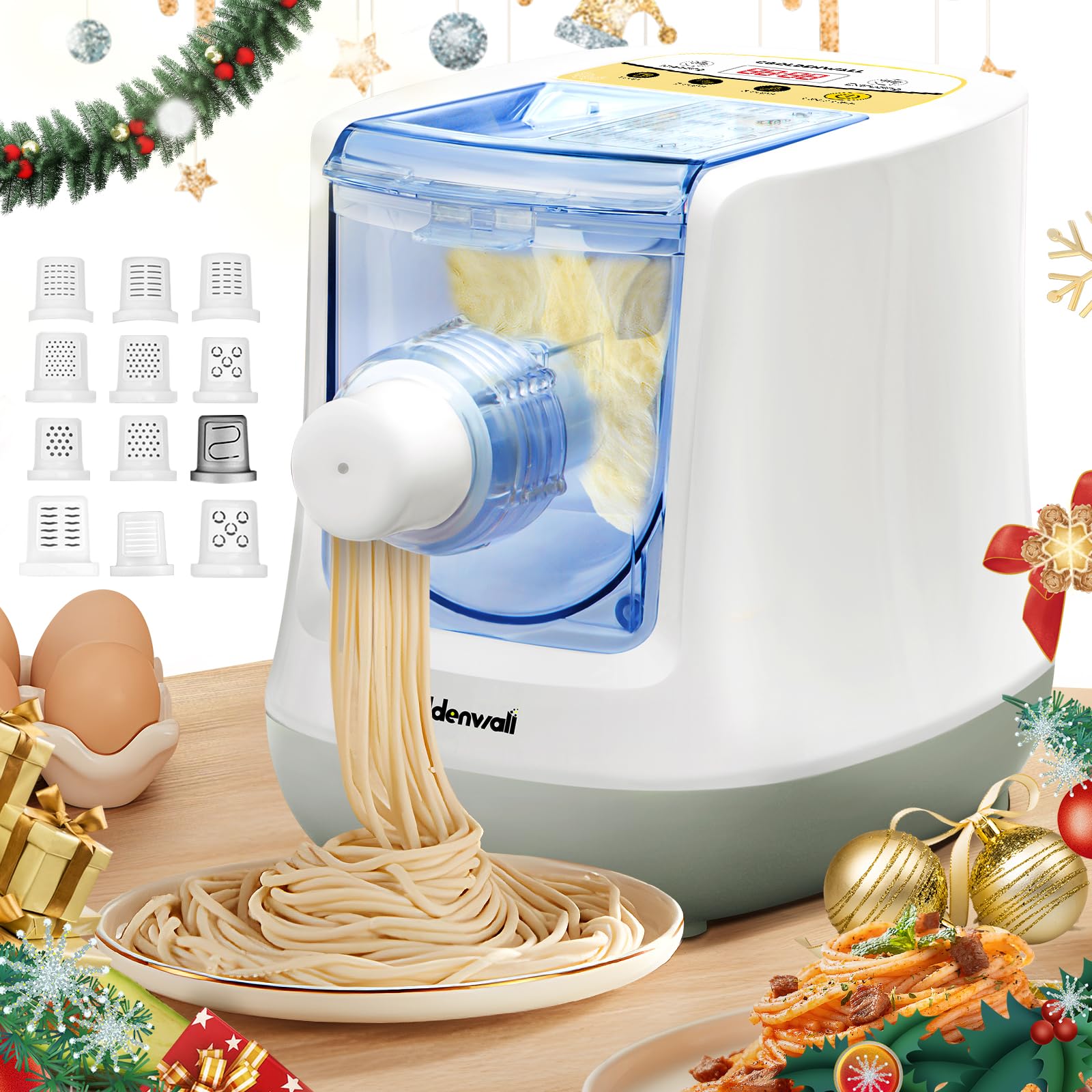 CGOLDEMWALL Automatic Pasta Maker Machine Electric, Digital Control ...