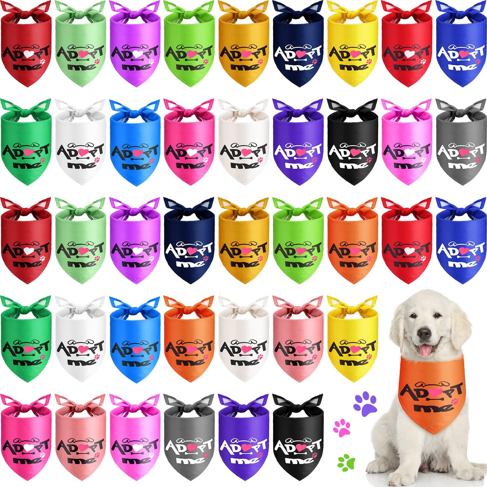 Amazon.com : 8 Pack Adopt Me Bandanas for Dogs Large : Pet Supplies