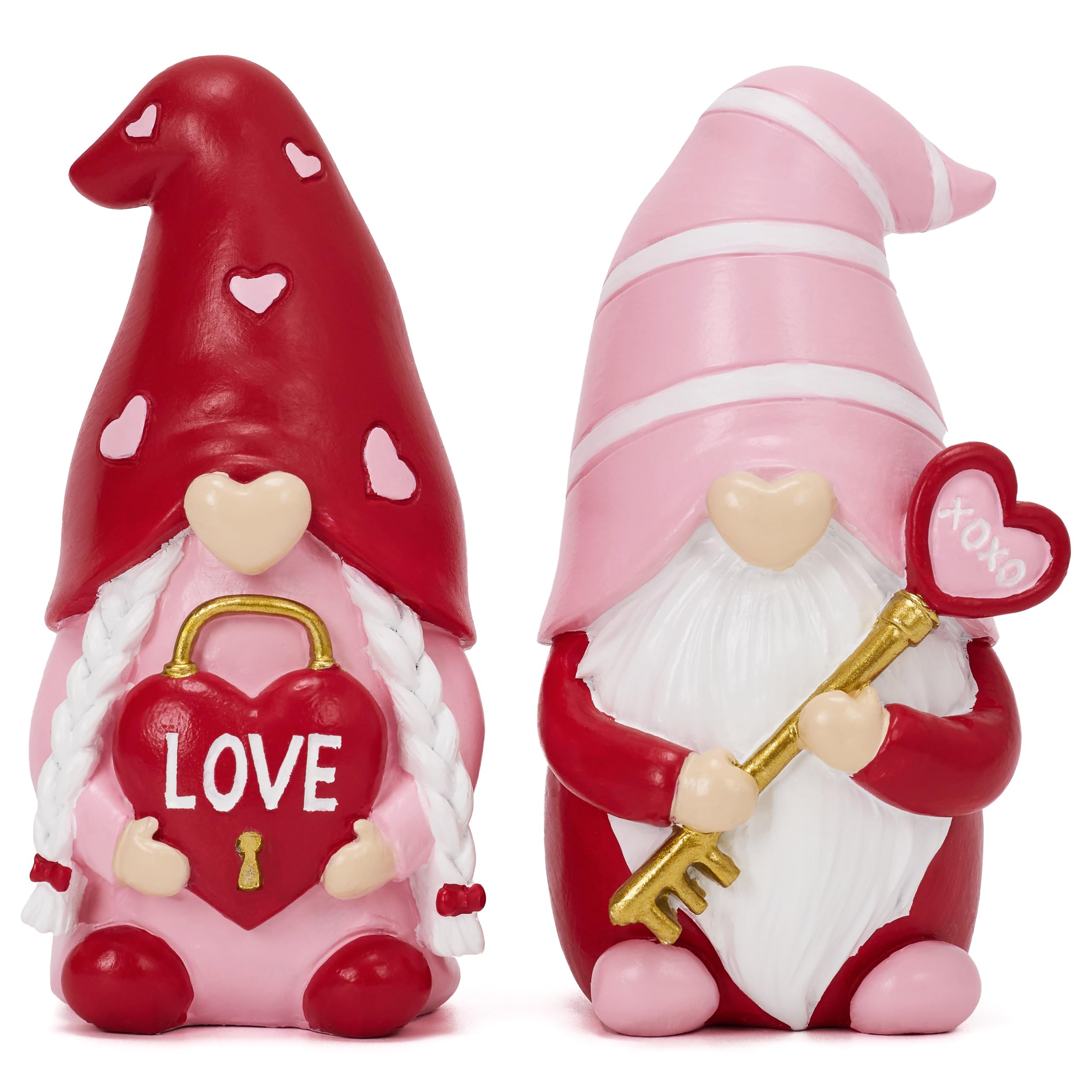 Valery Madelyn Valentines Day Decorations,2 Pcs Large Pink Gnomes ...