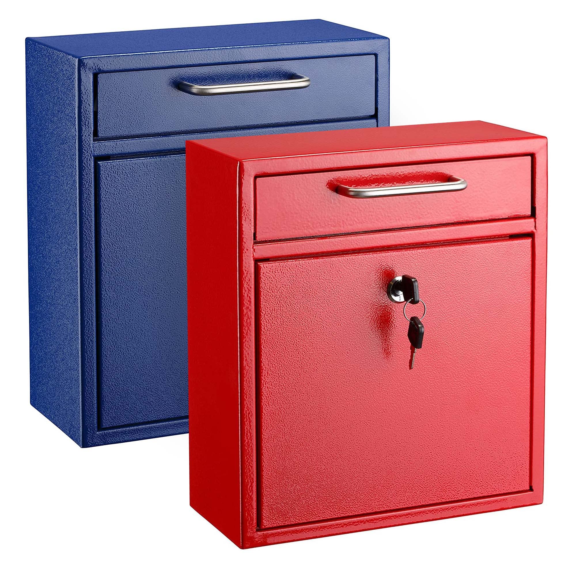 Commercial Mail Collection Box AdirOffice Wall-Mounted Drop Box Bundle ...