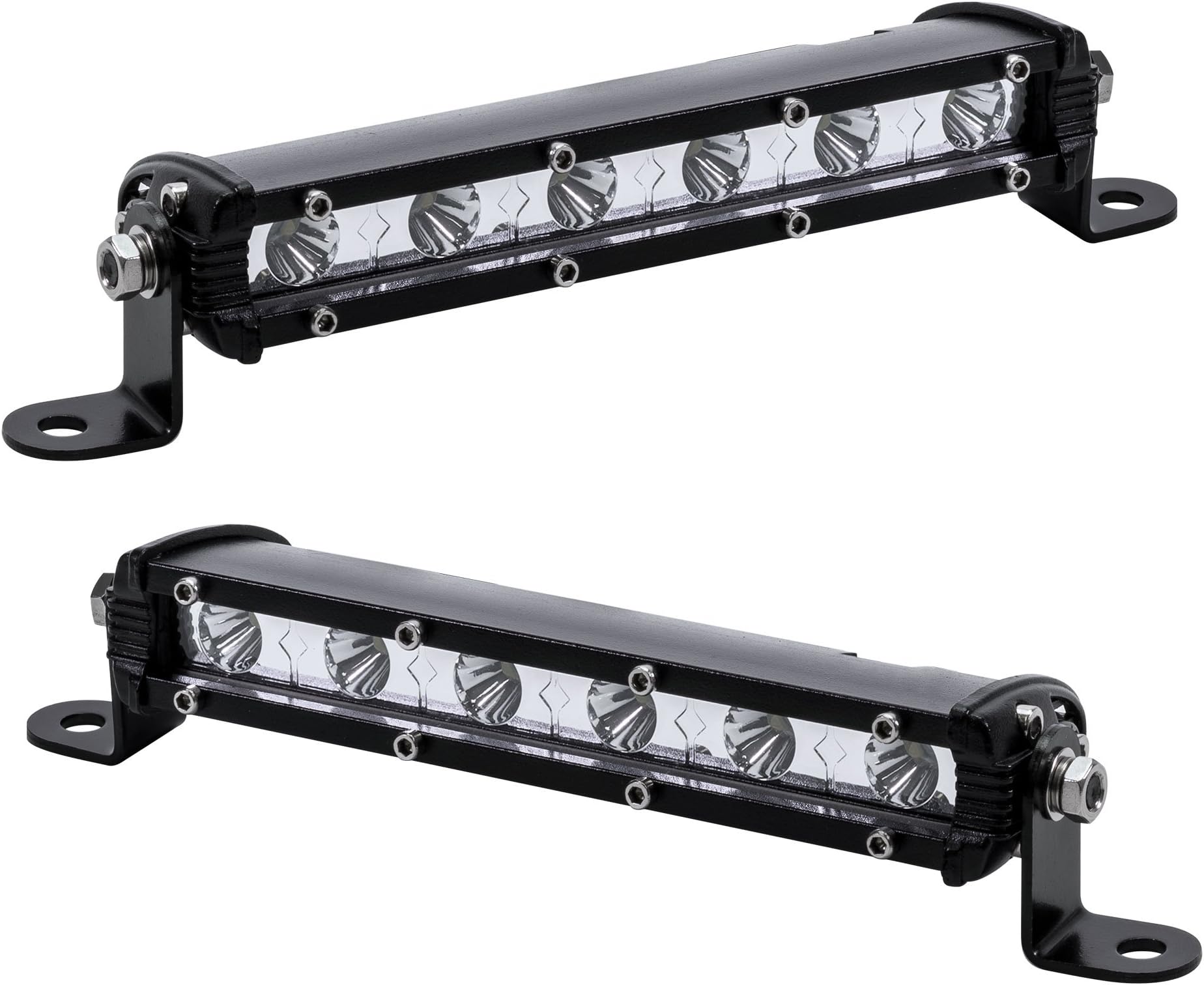 Amazon.com: True Mods 2pc 7" Ultra-Slim Single Row Off Road LED Light ...