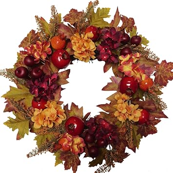 Amazon.com: 20 Inch Autumn Wreaths for Front Door Fall Wreaths for ...