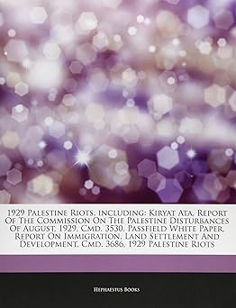 Amazon | Articles on 1929 Palestine Riots, Including: Kiryat Ata ...