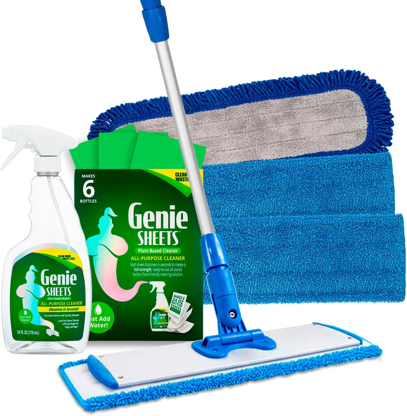 Amazon.com: Professional Microfiber Mop System and Genie Sheets ...