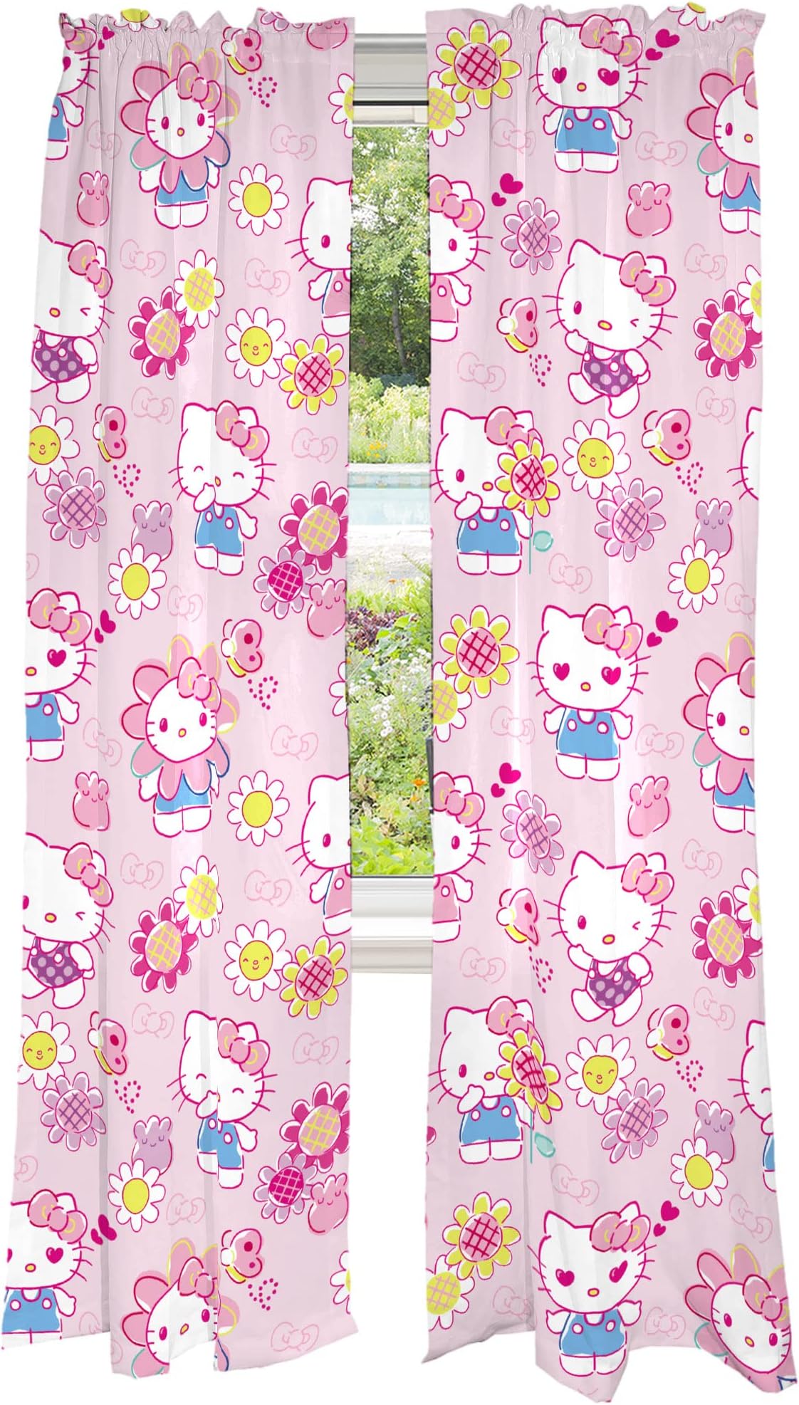 Amazon.com: Sanrio Hello Kitty Springtime Friends Window Valance, Pink ...