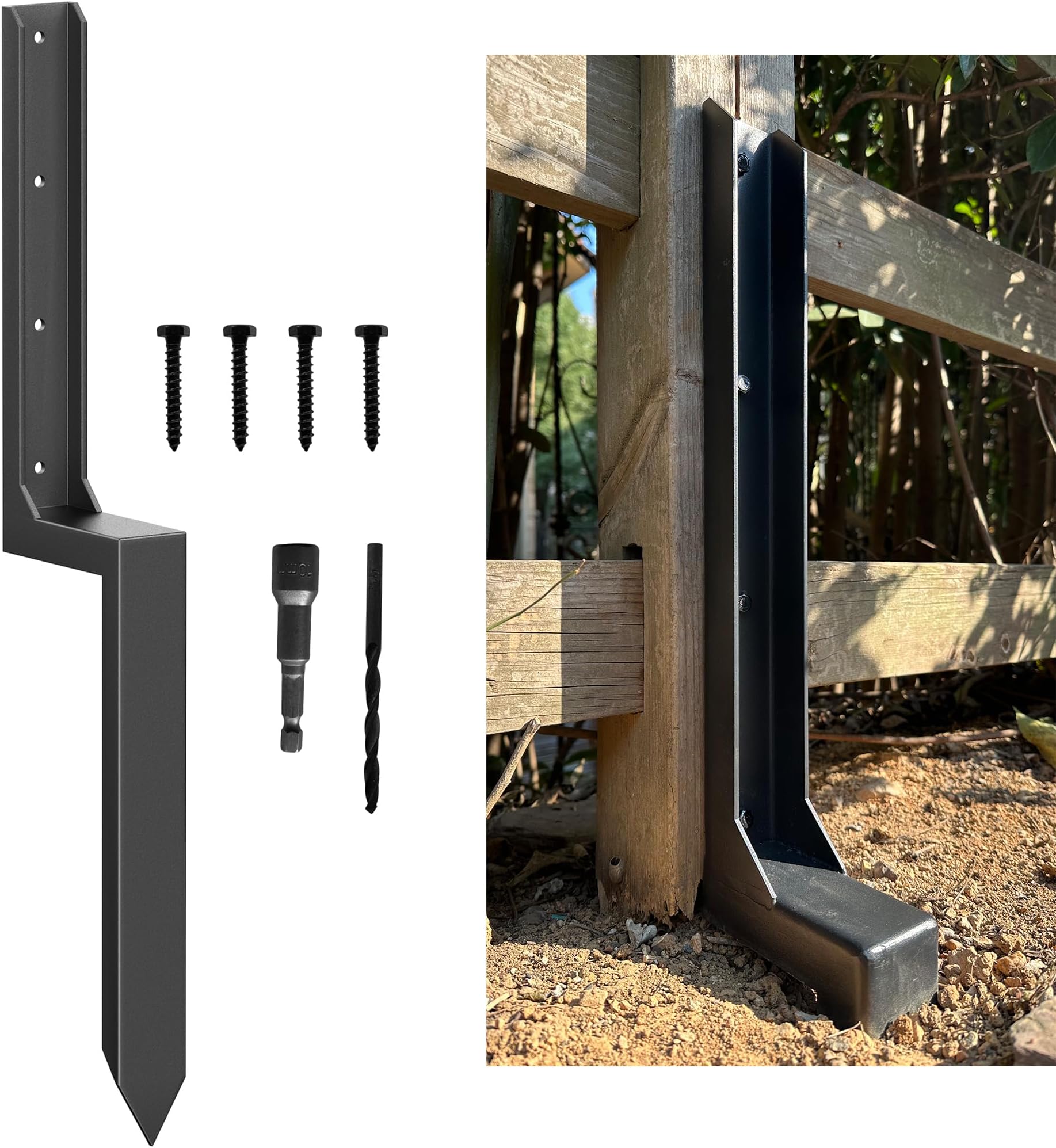 Amazon.com: Post Buddy Pack of 2 Easy Fence Post Repair (to fix 1 ...