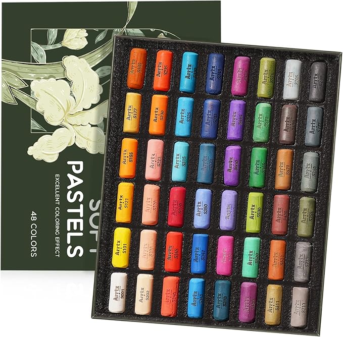 Amazon.com : Arrtx Soft Pastels Art Supplies, 48 Assorted Colors Chalk ...