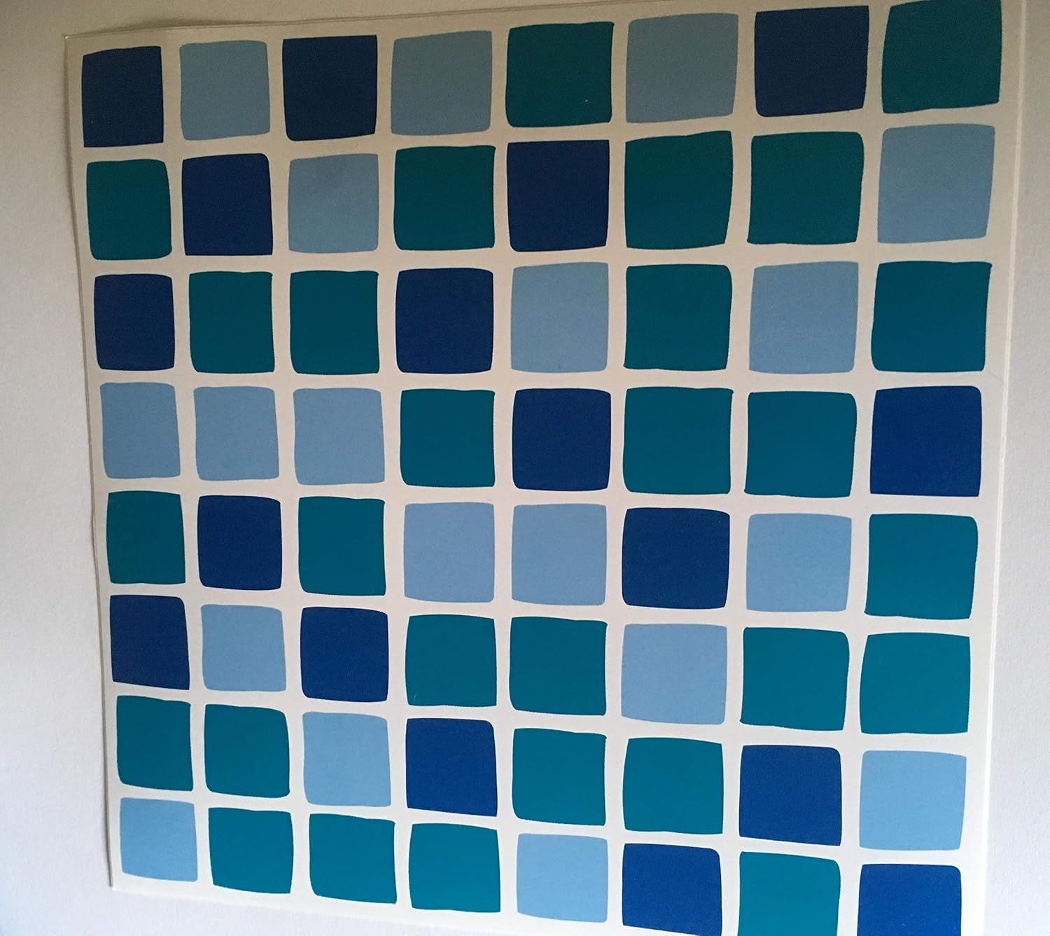 YTAT IED Pack of 10 Ocean Blue Aqua Mosaic transfers Stickers Quickly ...