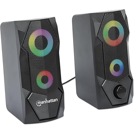 Amazon.com: SPKPAL Computer Speakers RGB Gaming Speakers for PC 2.0 ...