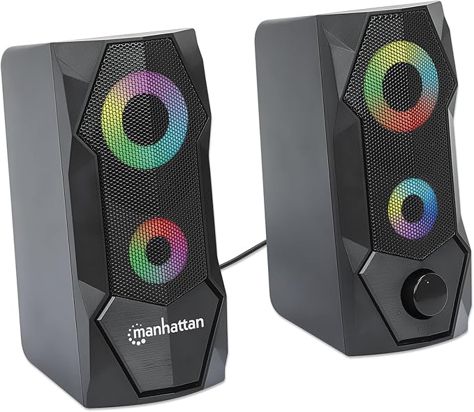 Amazon.com: Manhattan USB Powered RBG Gaming Speakers - with Stereo ...