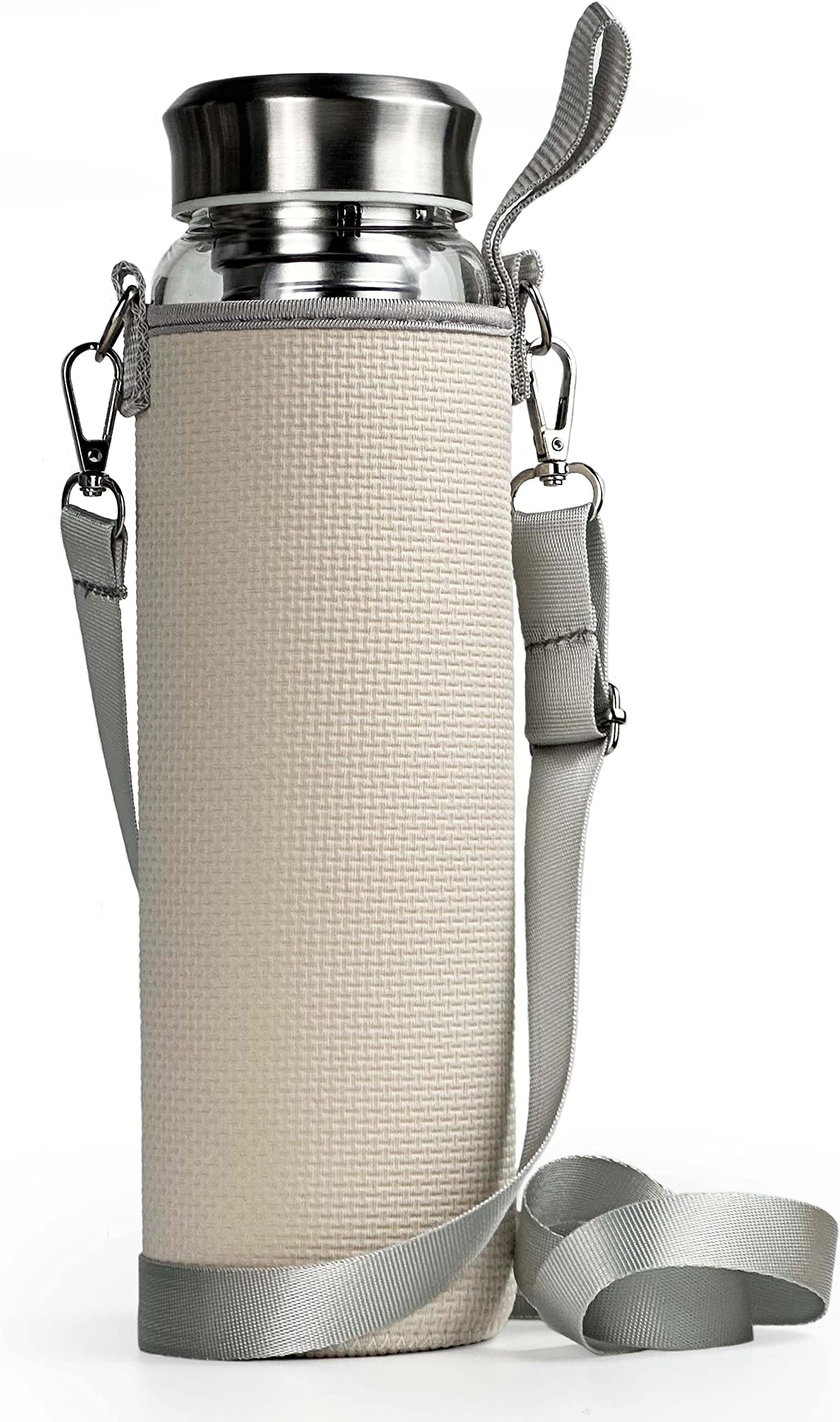Amazon.com: Glasstic Shatterproof Glass Water Bottle - 16oz - Double ...