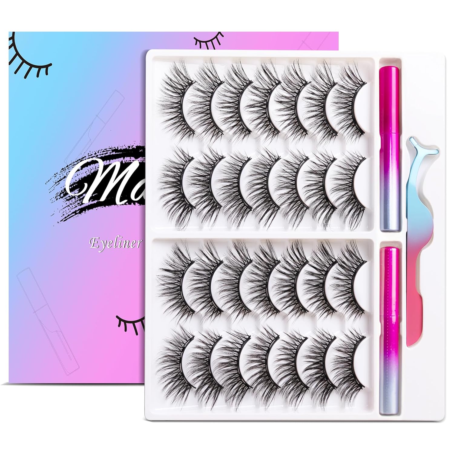 Amazon.com: OTET Magnetic Eyelashes Kit, Long Lasting and Reusable ...