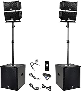 Amazon.com: PRORECK Club 6000 15-inch 6000W P.M.P.O Stereo PA Speaker ...