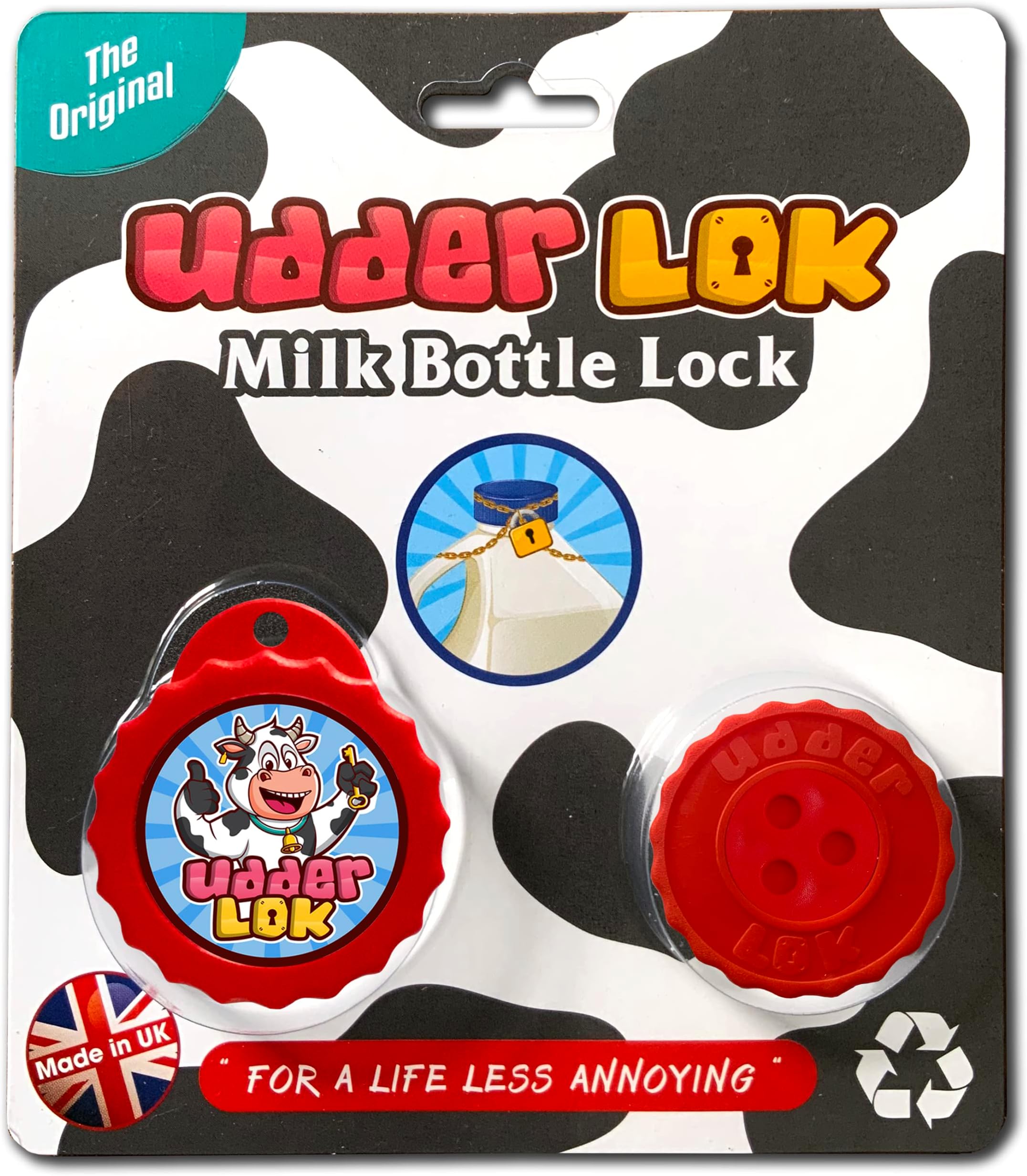 UdderLok - The Original Milk Bottle Lock - Red Circles - Birthday ...