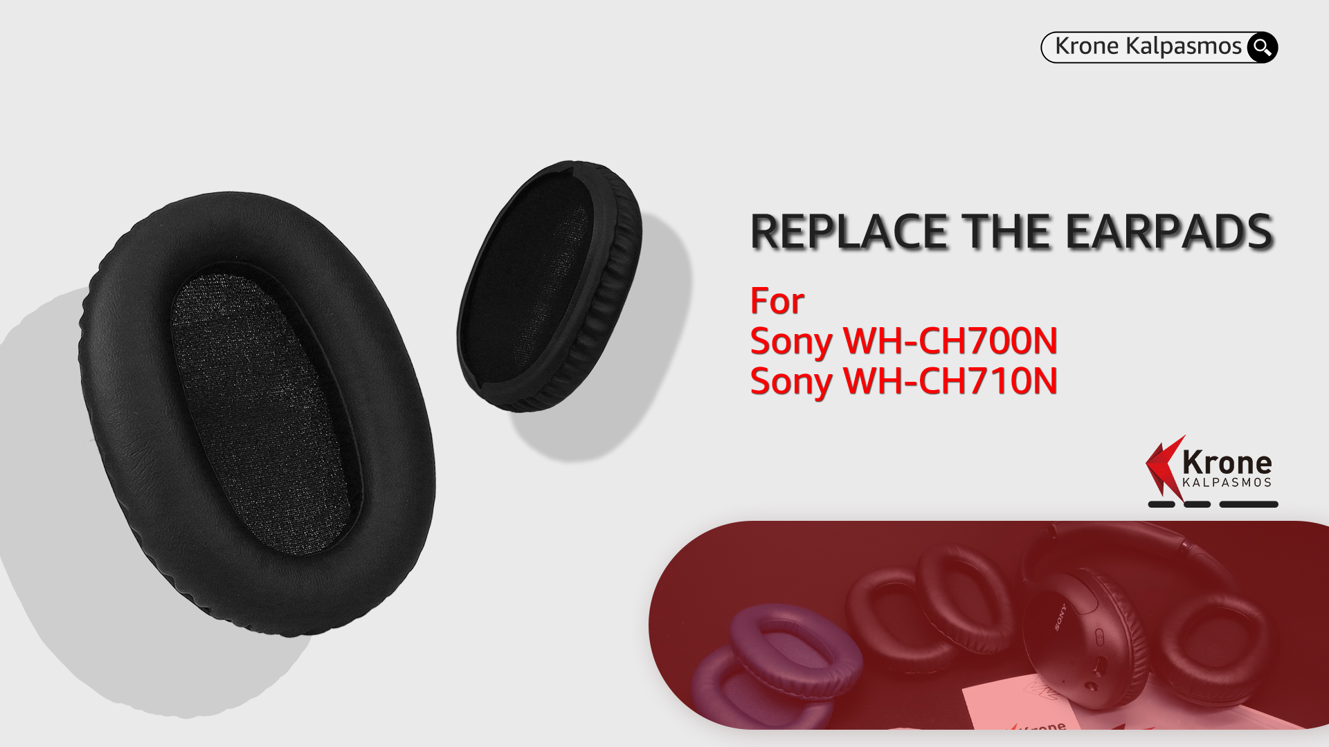 Watch Earpad Replacement for Sony WH-CH700N/710N and Instruction on ...