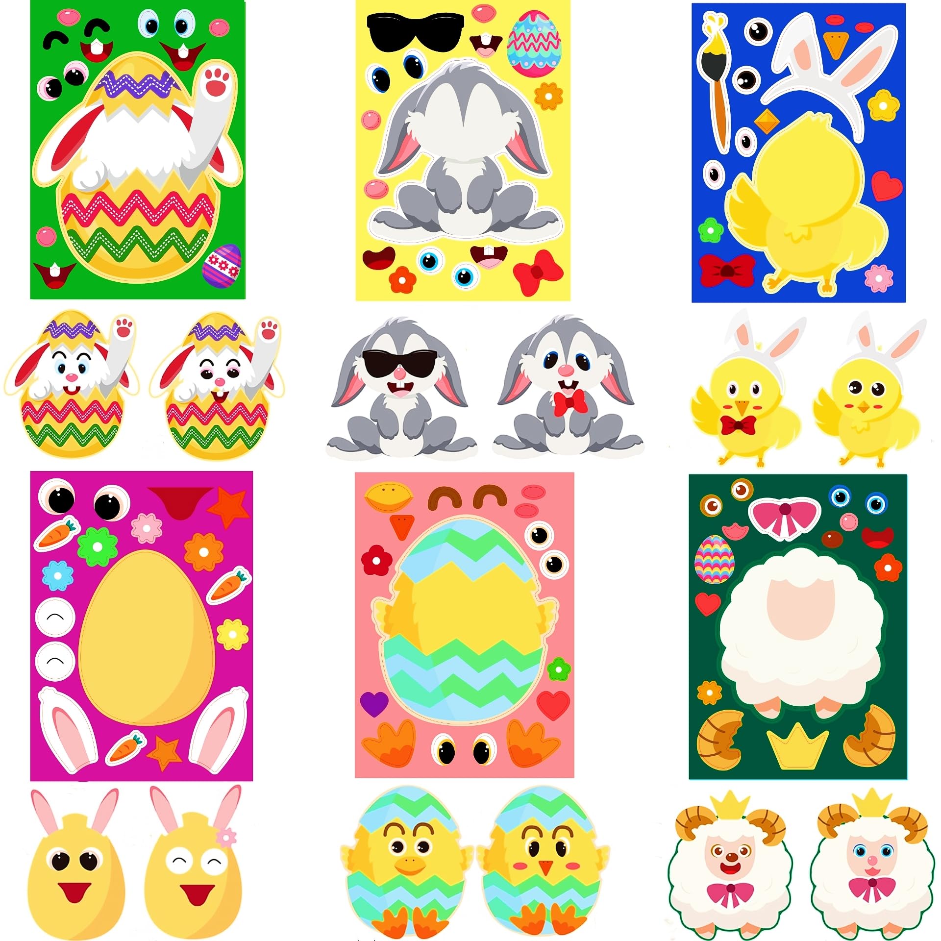 Snapklik.com : 36 Sheets Easter Stickers Easter Crafts For Kids, Make A ...