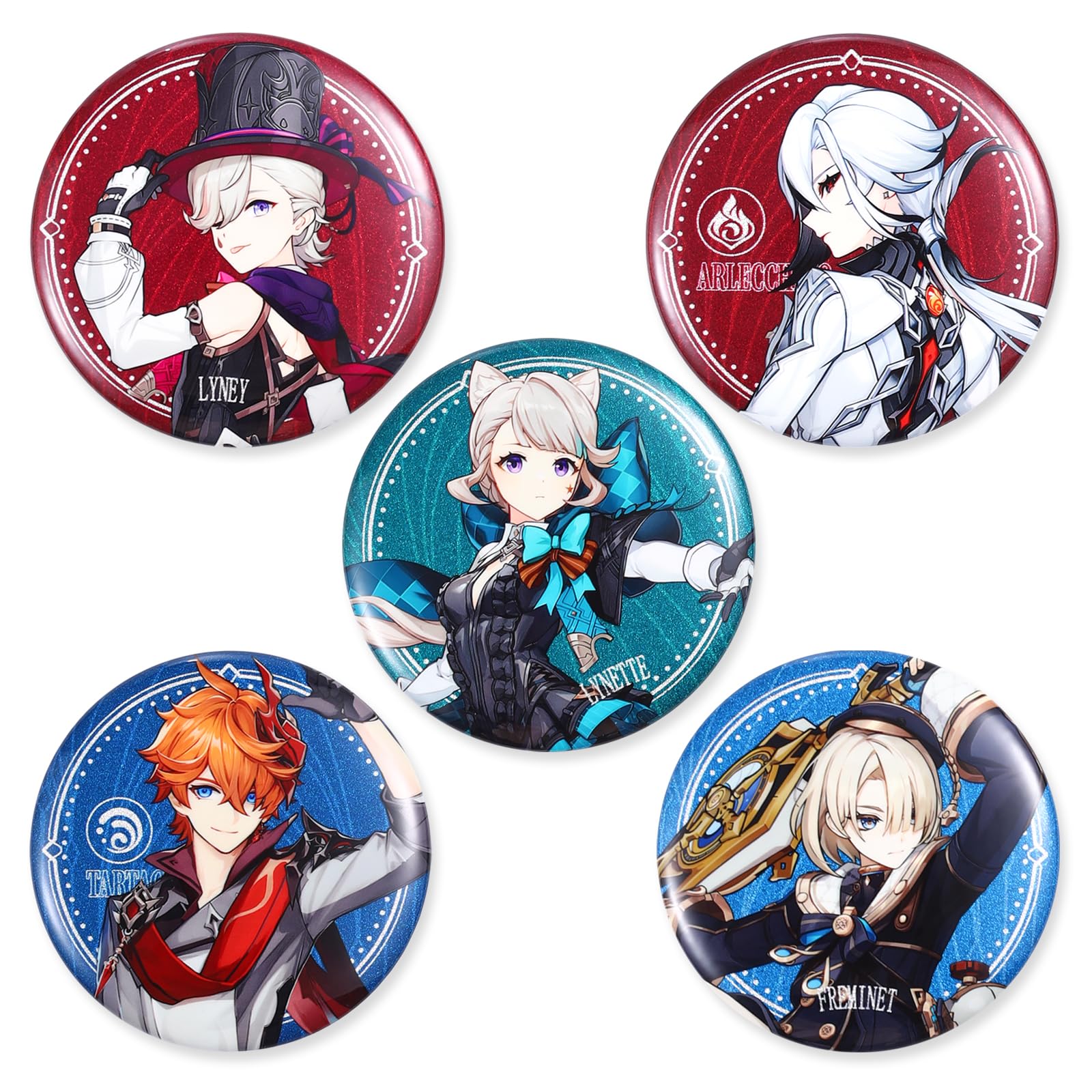 Amazon.com: Genshin Impact Fatui Character Badge 75mm Large Size ...