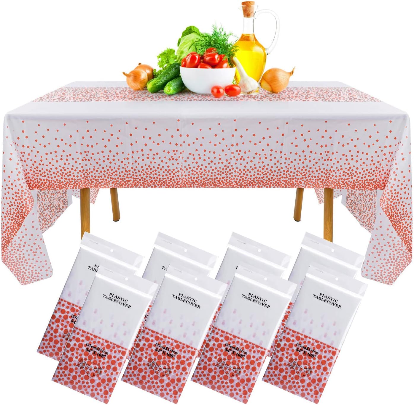 Amazon.com: 12Pack 12x108Inch Satin Table Runner and 54x108Inch Plastic ...