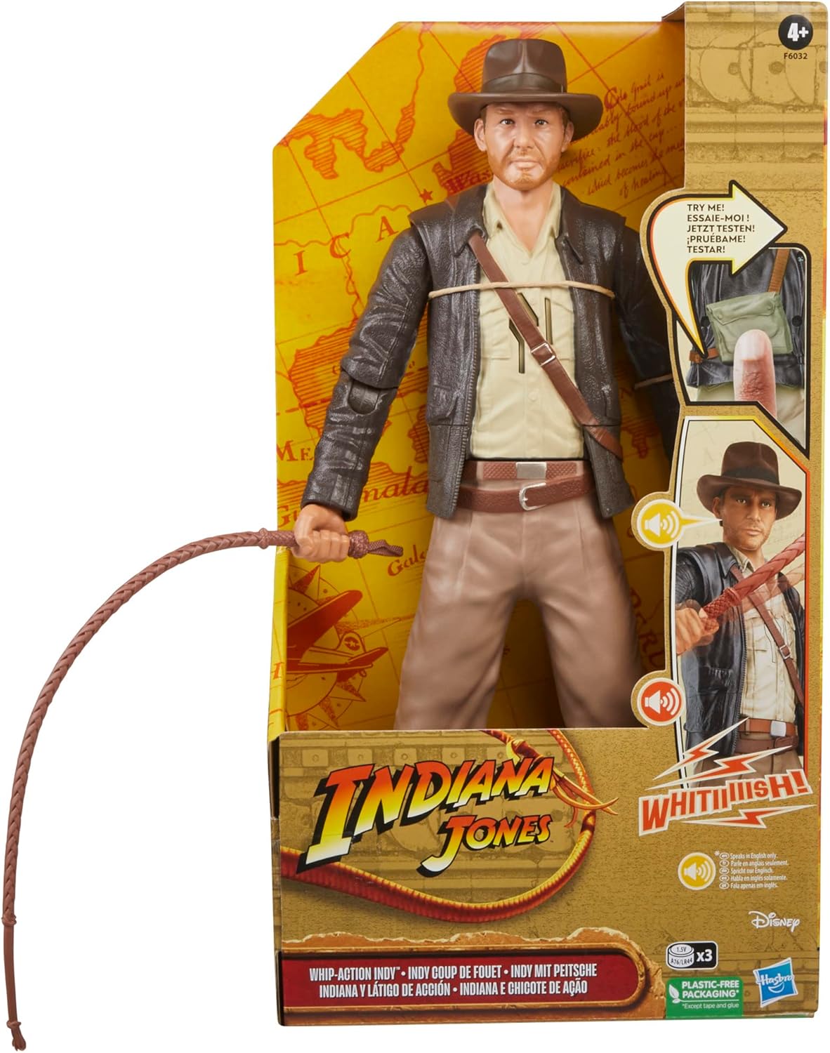 Amazon.com: Indiana Jones Whip-Action Indy Toy, 12-inch Action Figure ...